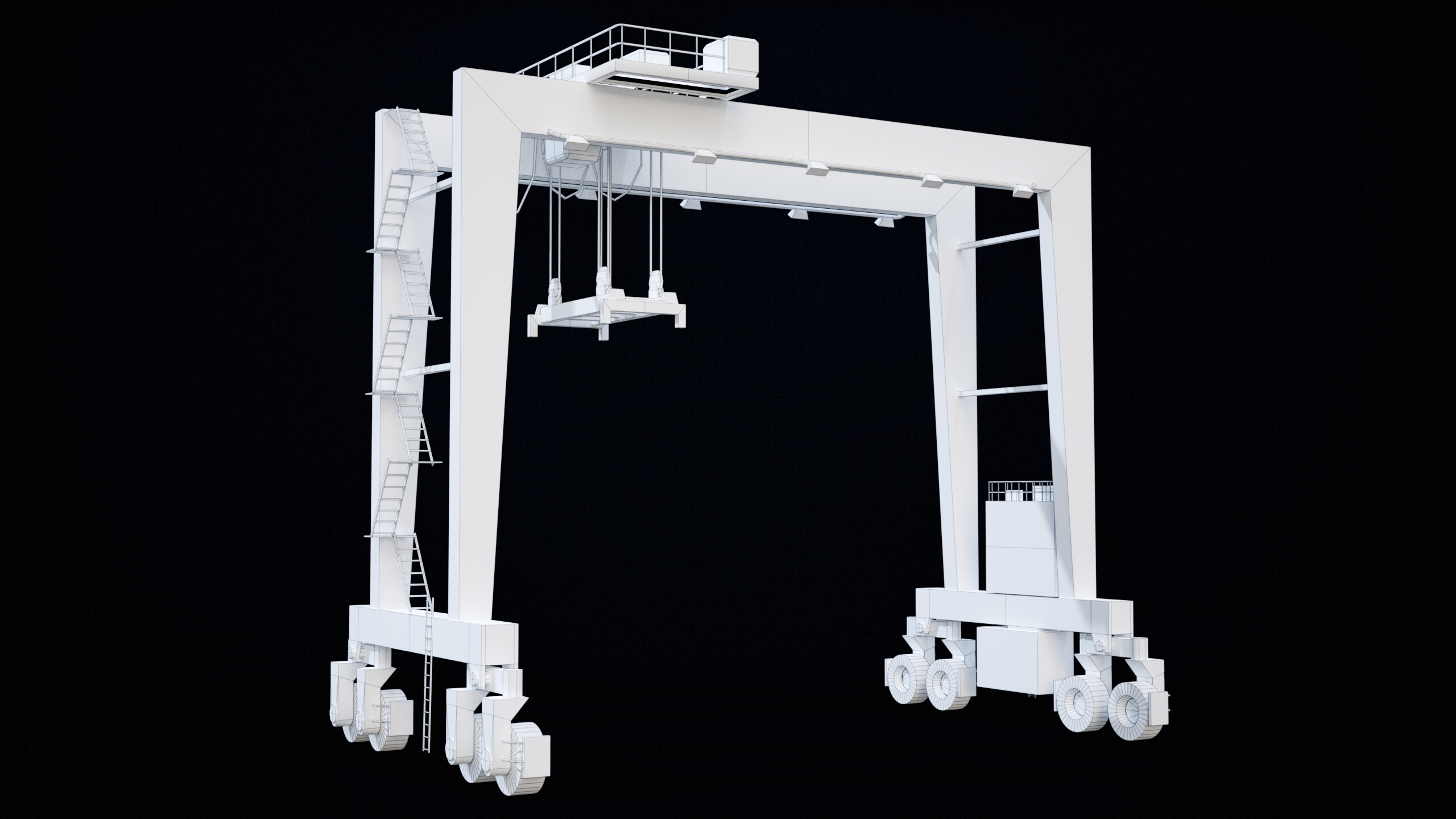 RTG Port Crane Game Ready PBR - 3D Model by Locus Models