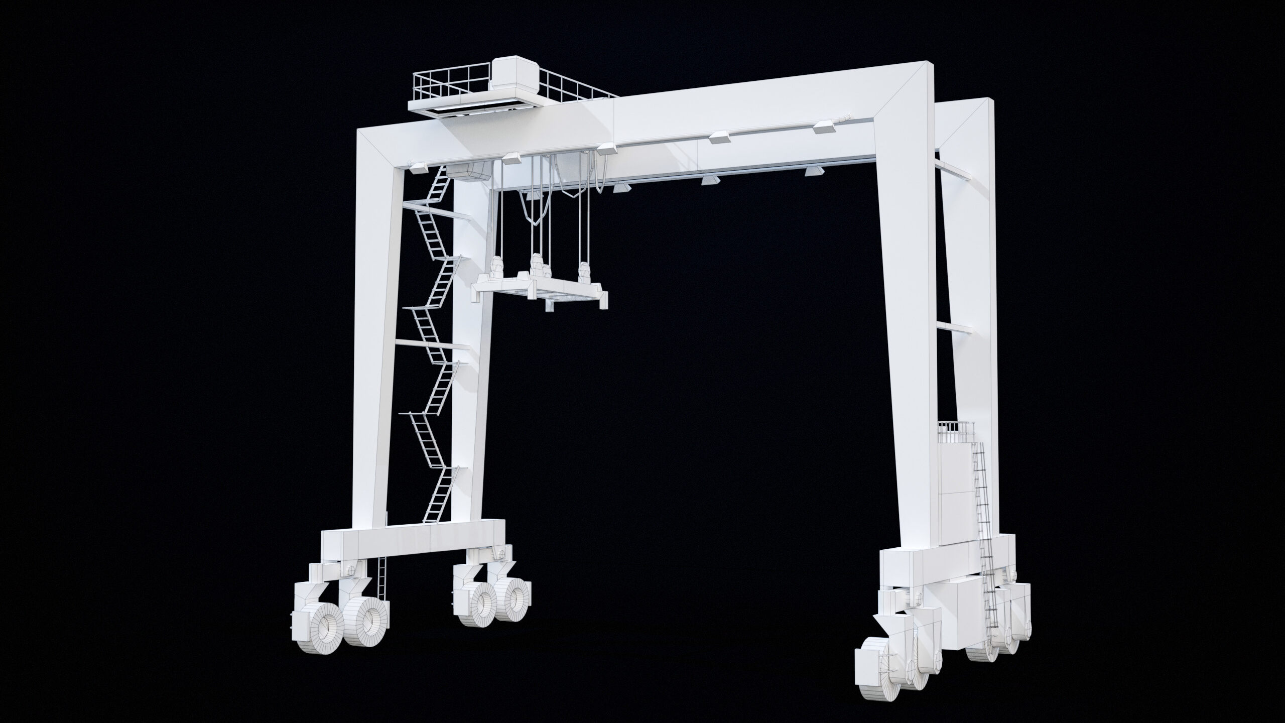 RTG Port Crane Game Ready PBR - 3D Model by Locus Models