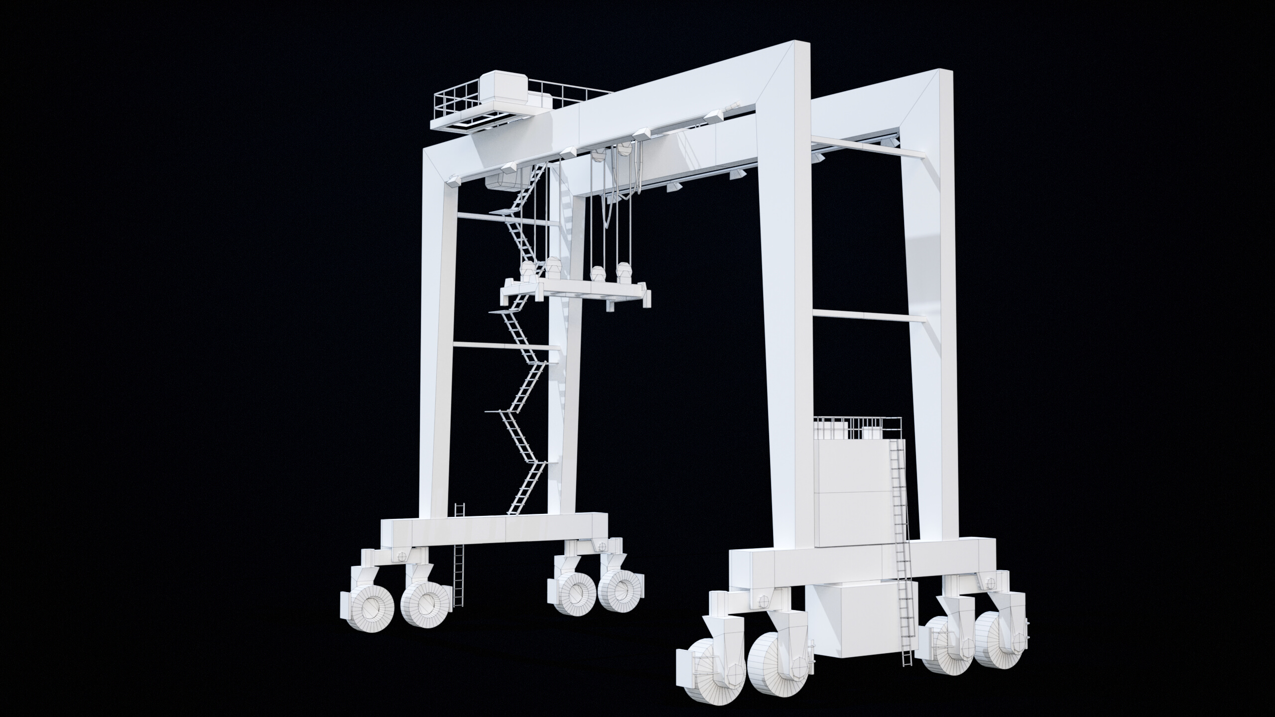 RTG Port Crane Game Ready PBR - 3D Model by Locus Models
