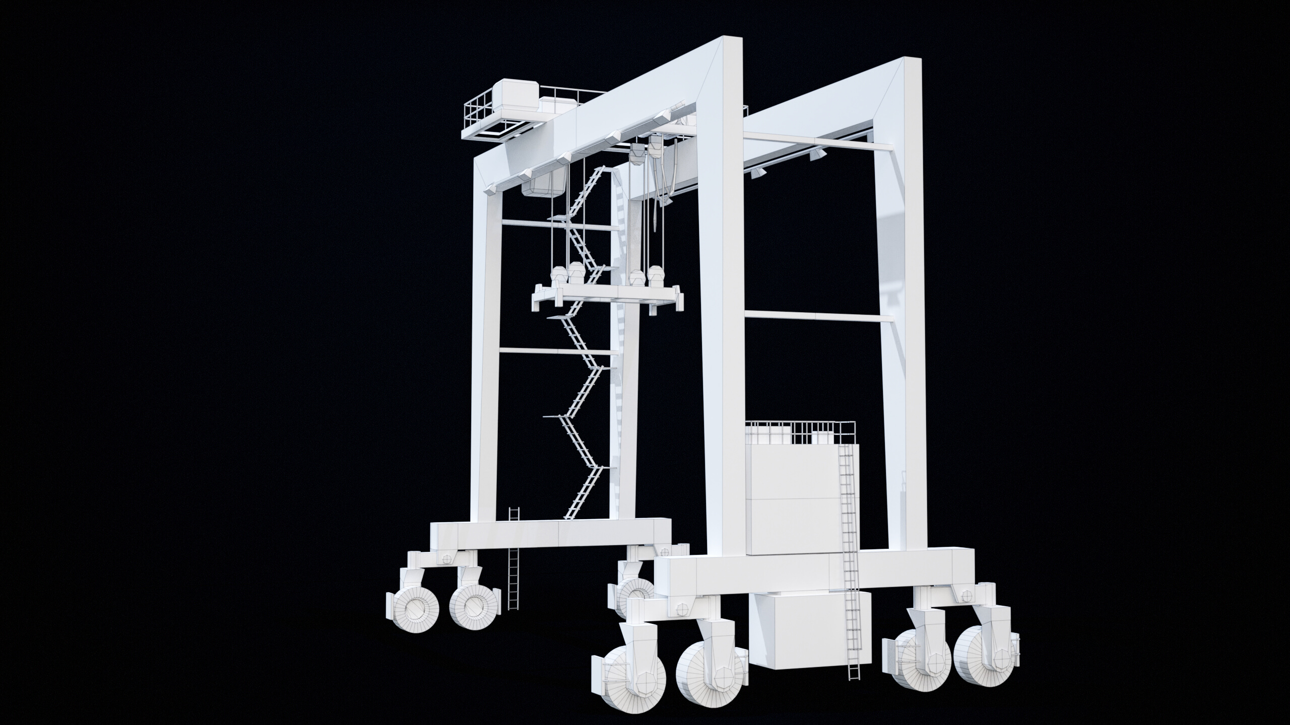 RTG Port Crane Game Ready PBR - 3D Model by Locus Models