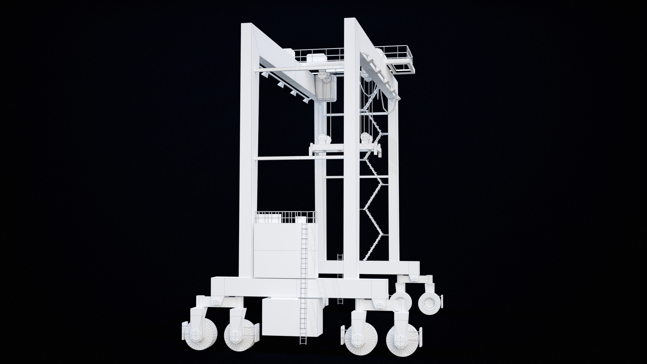 RTG Port Crane Game Ready PBR - 3D Model by Locus Models