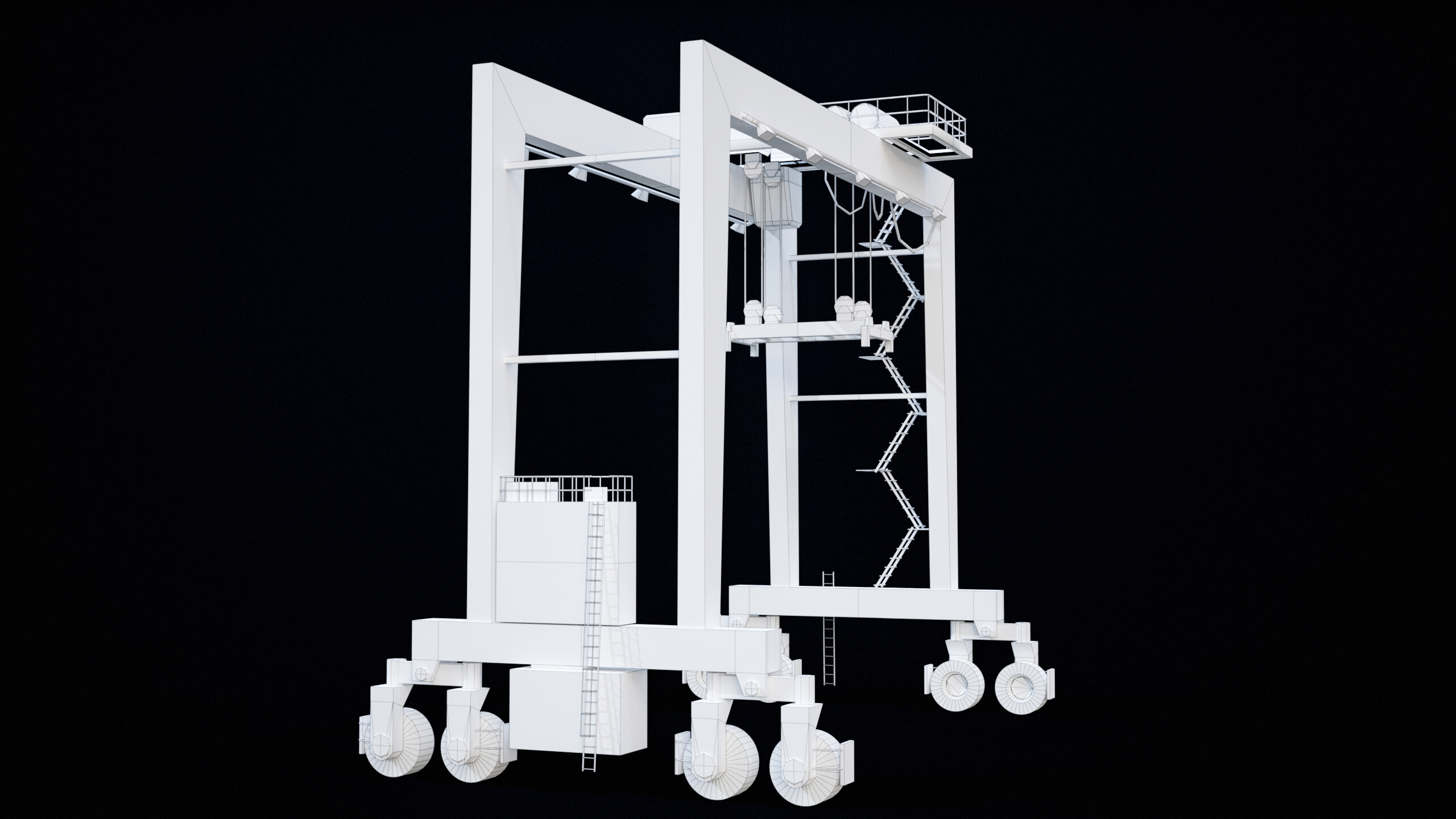 RTG Port Crane Game Ready PBR - 3D Model by Locus Models