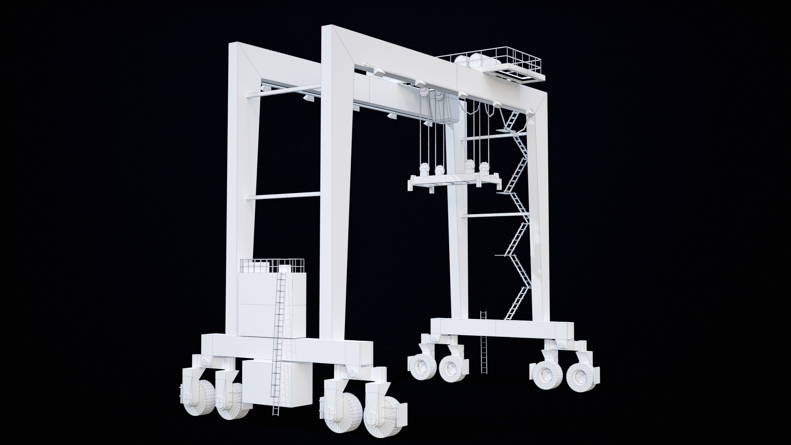 RTG Port Crane Game Ready PBR - 3D Model by Locus Models