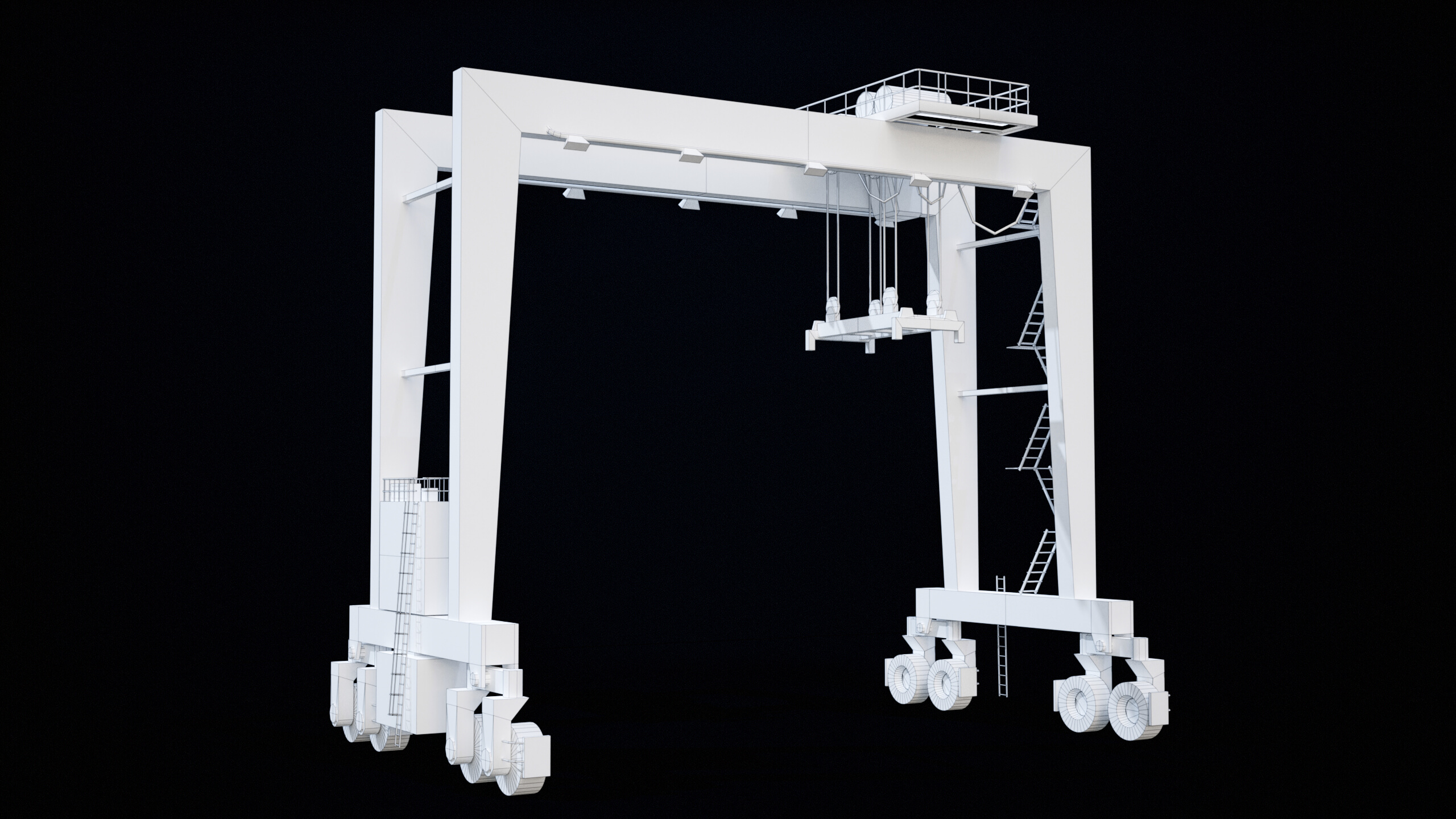 RTG Port Crane Game Ready PBR - 3D Model by Locus Models
