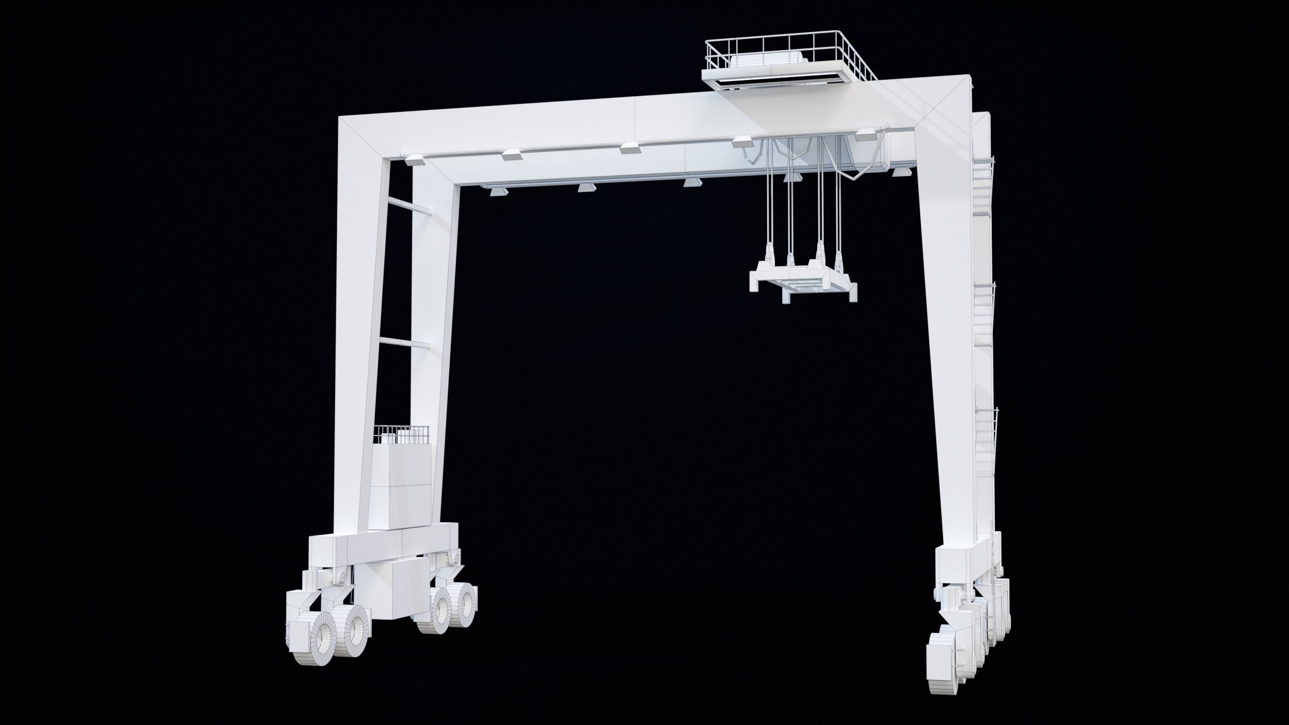 RTG Port Crane Game Ready PBR - 3D Model by Locus Models