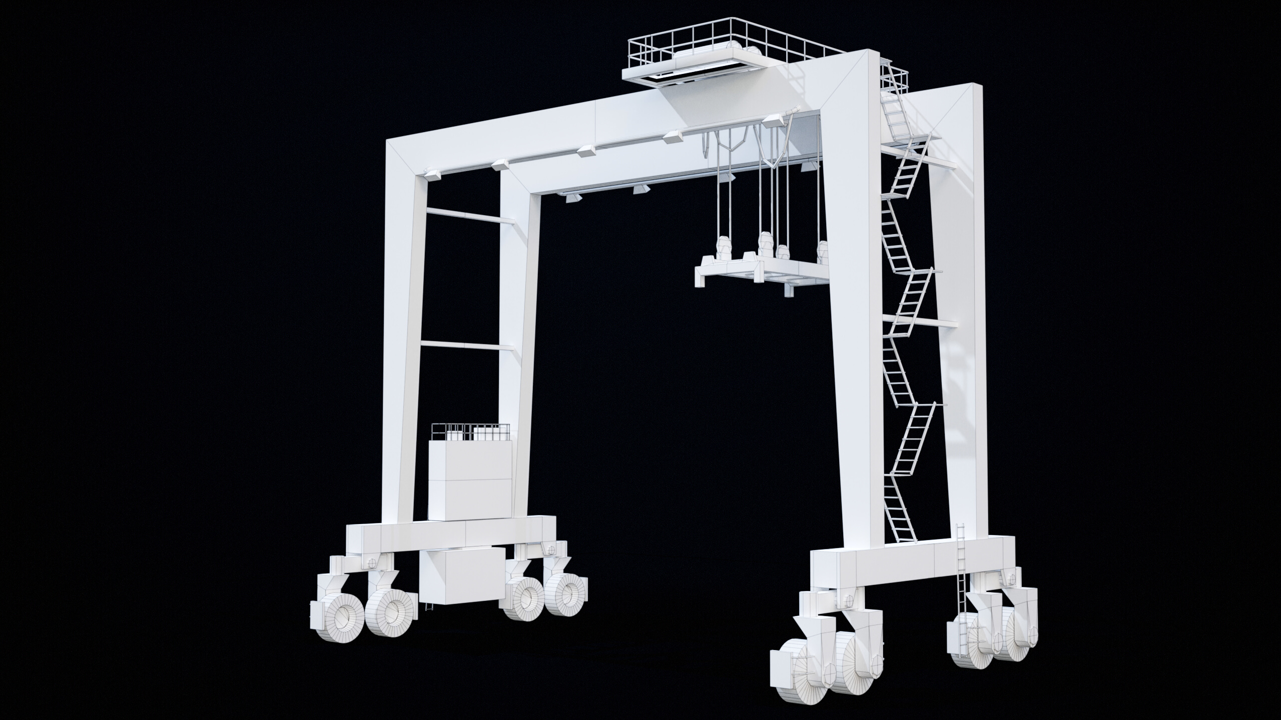 RTG Port Crane Game Ready PBR - 3D Model by Locus Models