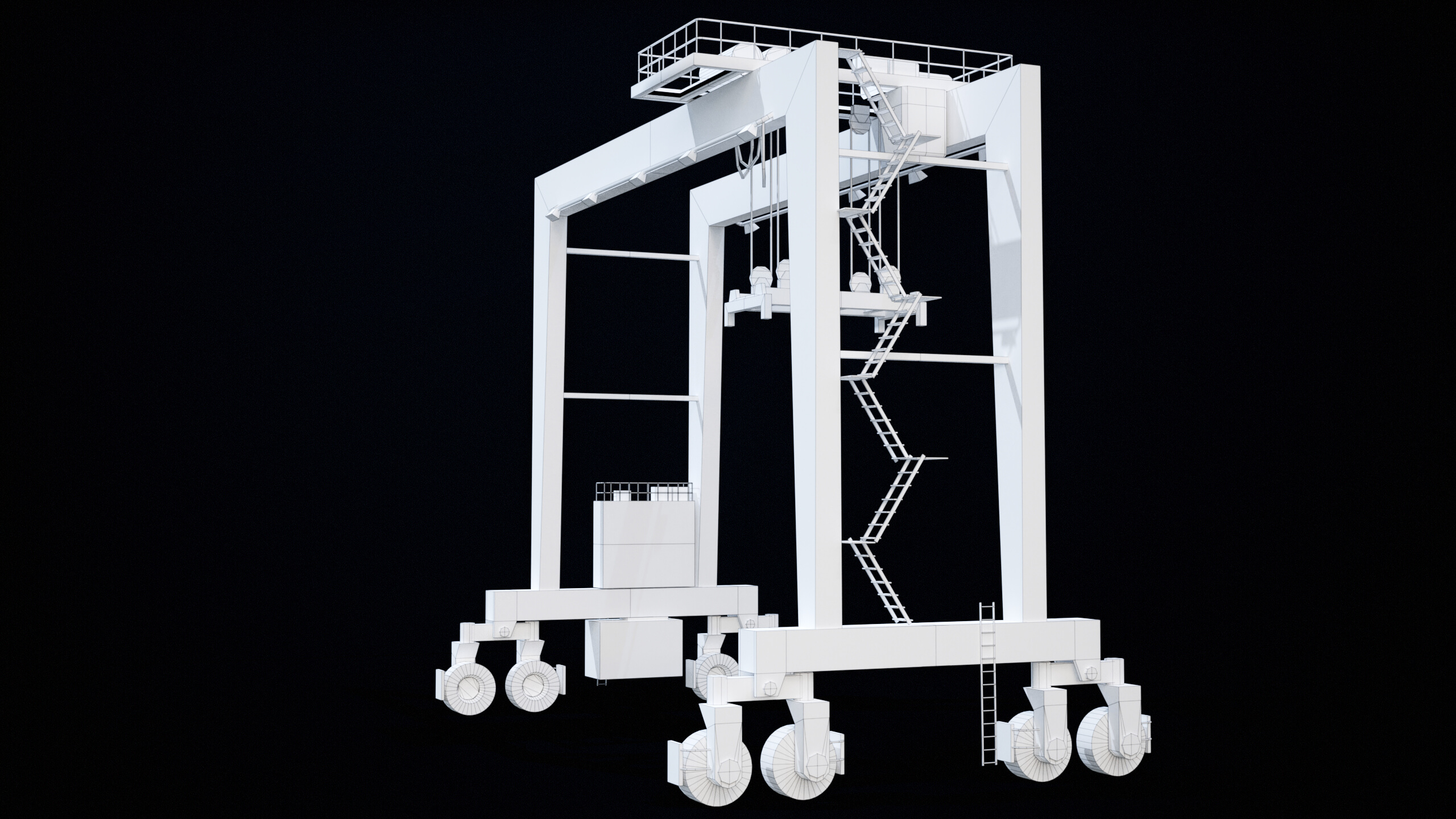 RTG Port Crane Game Ready PBR - 3D Model by Locus Models