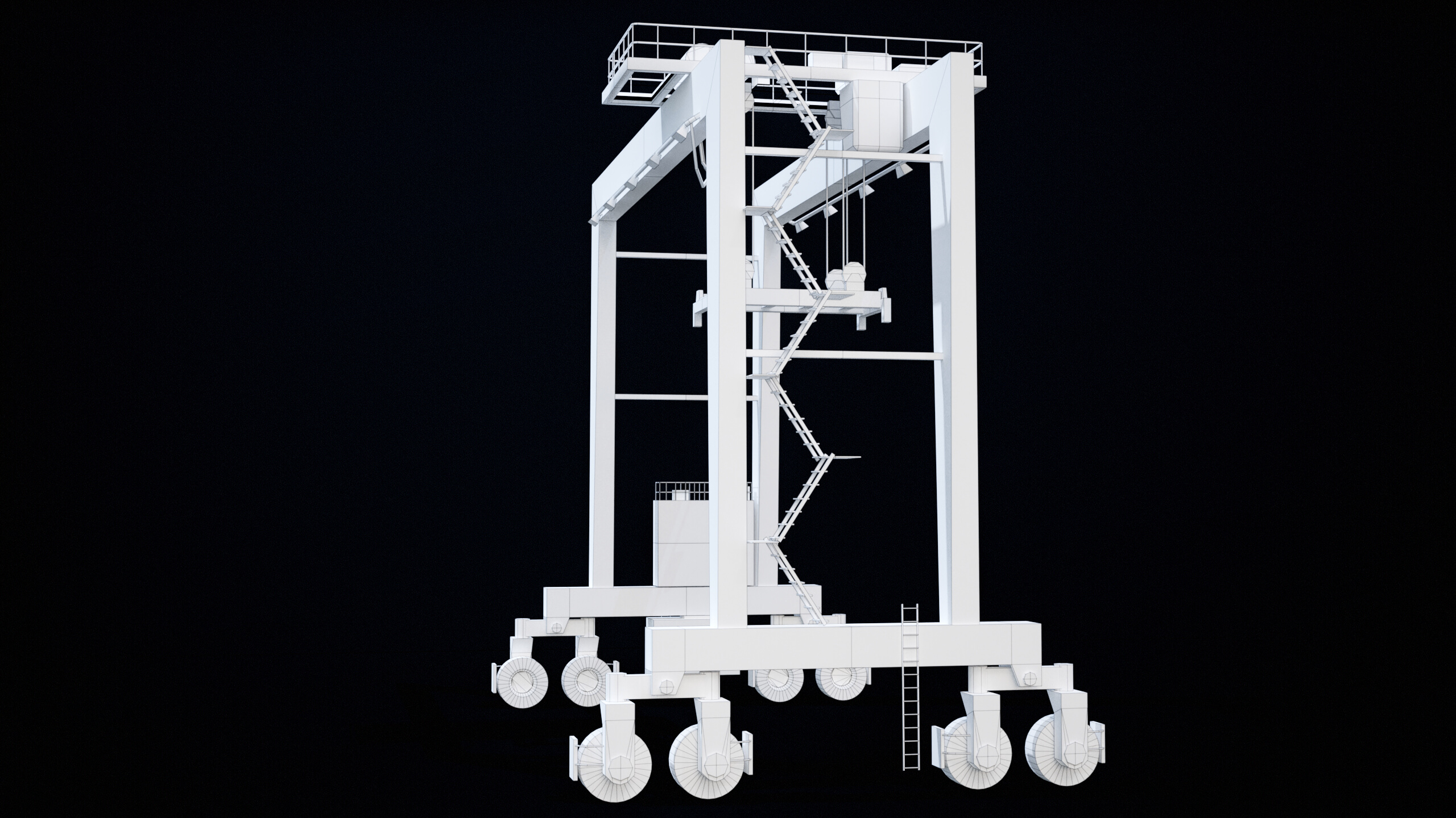 RTG Port Crane Game Ready PBR - 3D Model by Locus Models