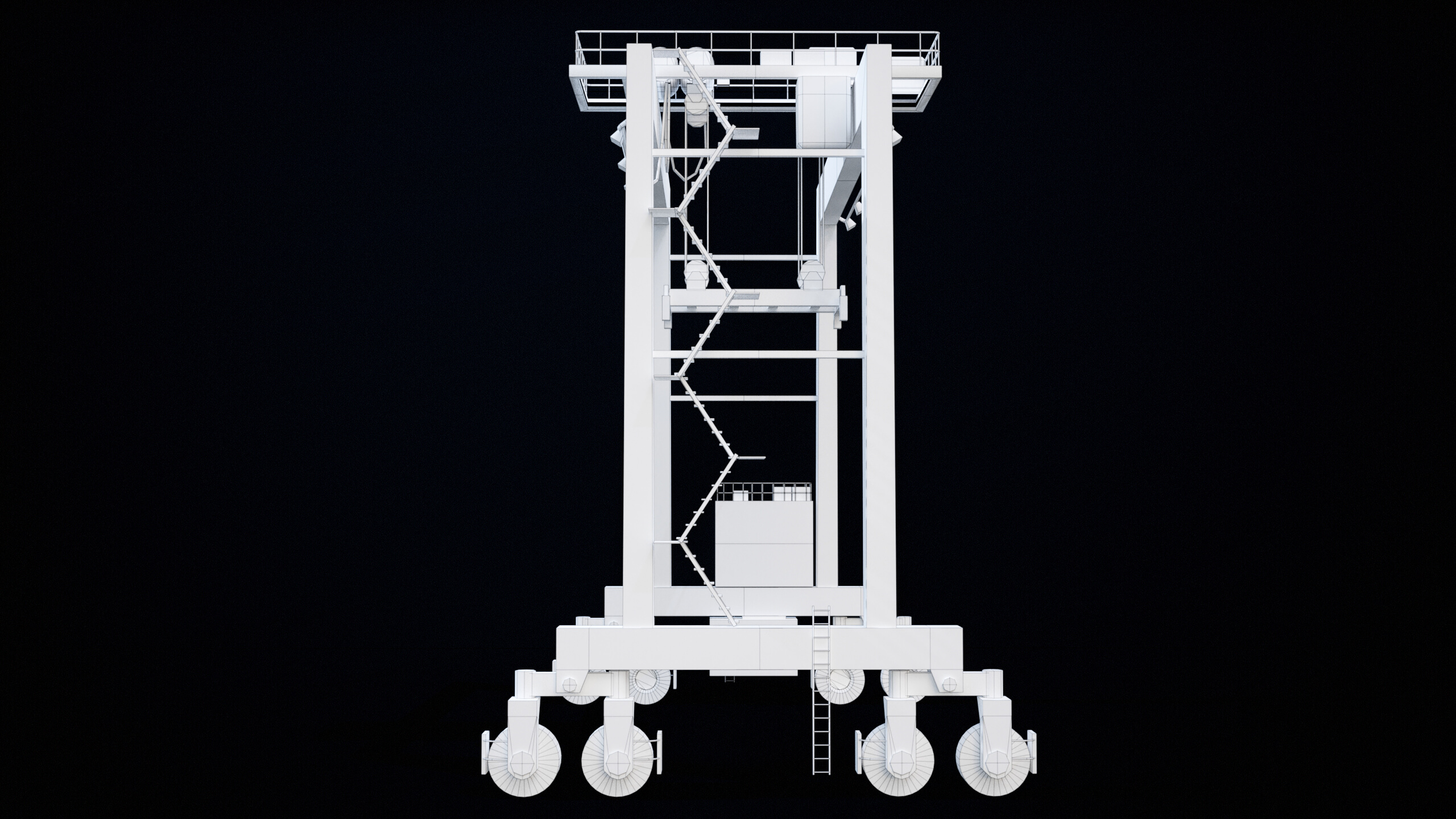 RTG Port Crane Game Ready PBR - 3D Model by Locus Models