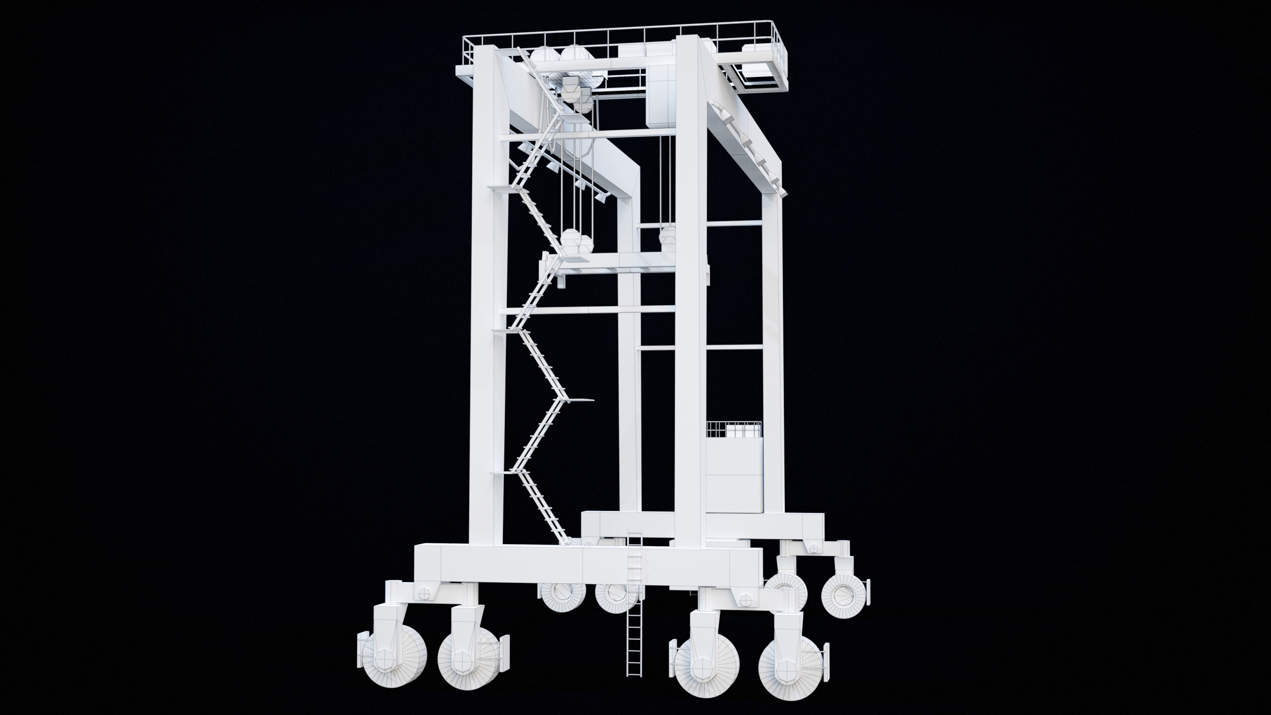 RTG Port Crane Game Ready PBR - 3D Model by Locus Models