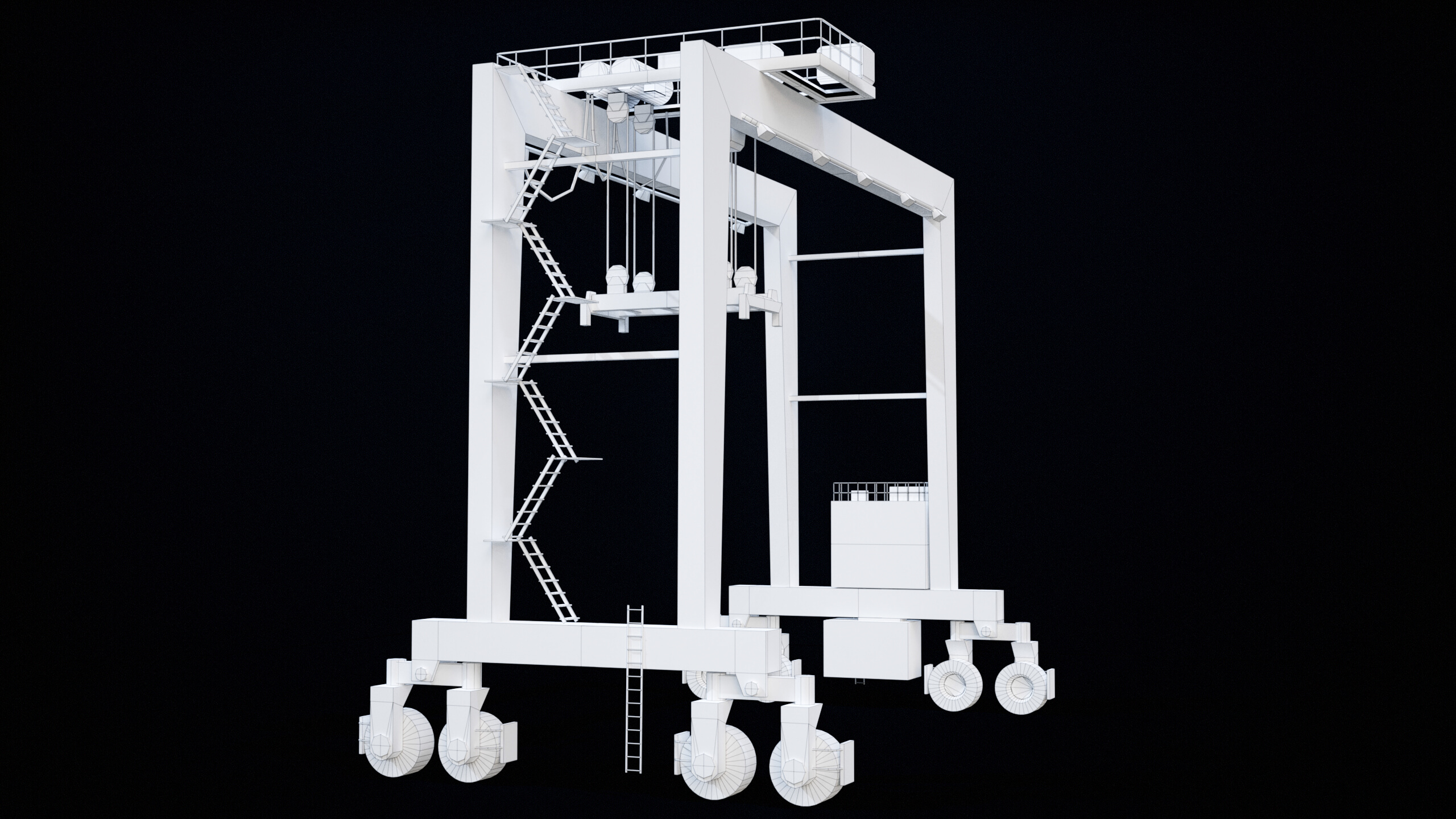 RTG Port Crane Game Ready PBR - 3D Model by Locus Models