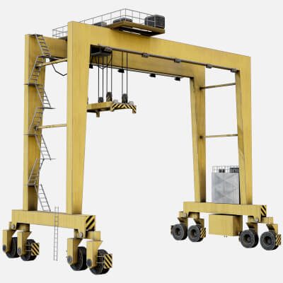 RTG Port Crane Game Ready PBR - 3D Model by Locus Models