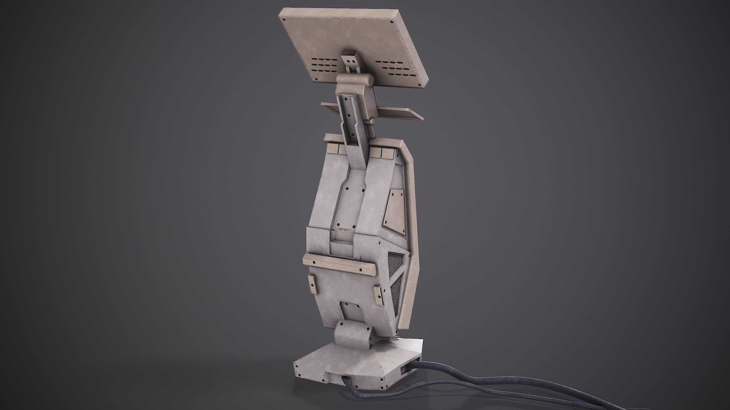 Sci-Fi Computer Terminal Game Ready PBR 3D Model by Locus Models