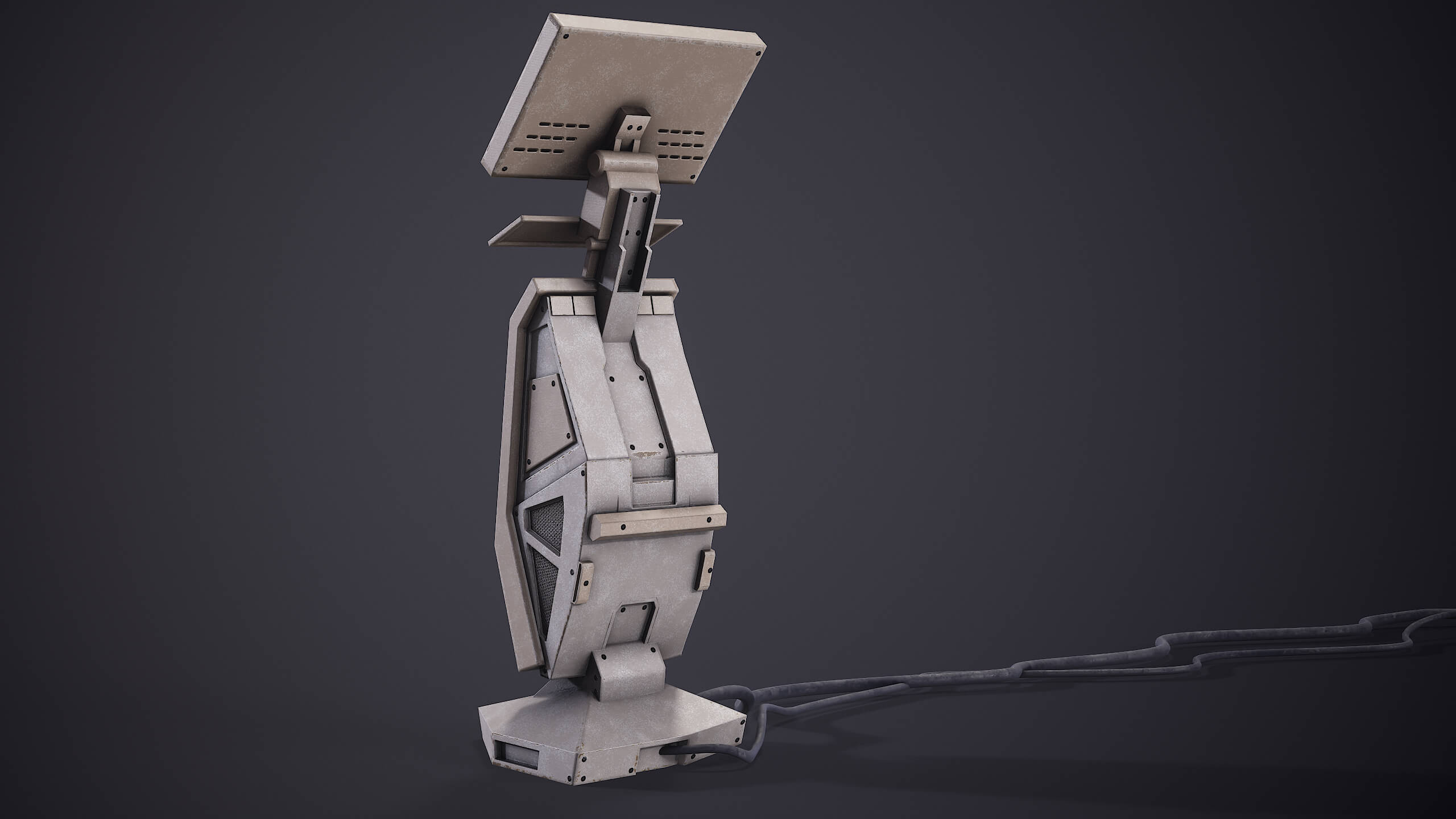 Sci-Fi Computer Terminal Game Ready PBR 3D Model by Locus Models