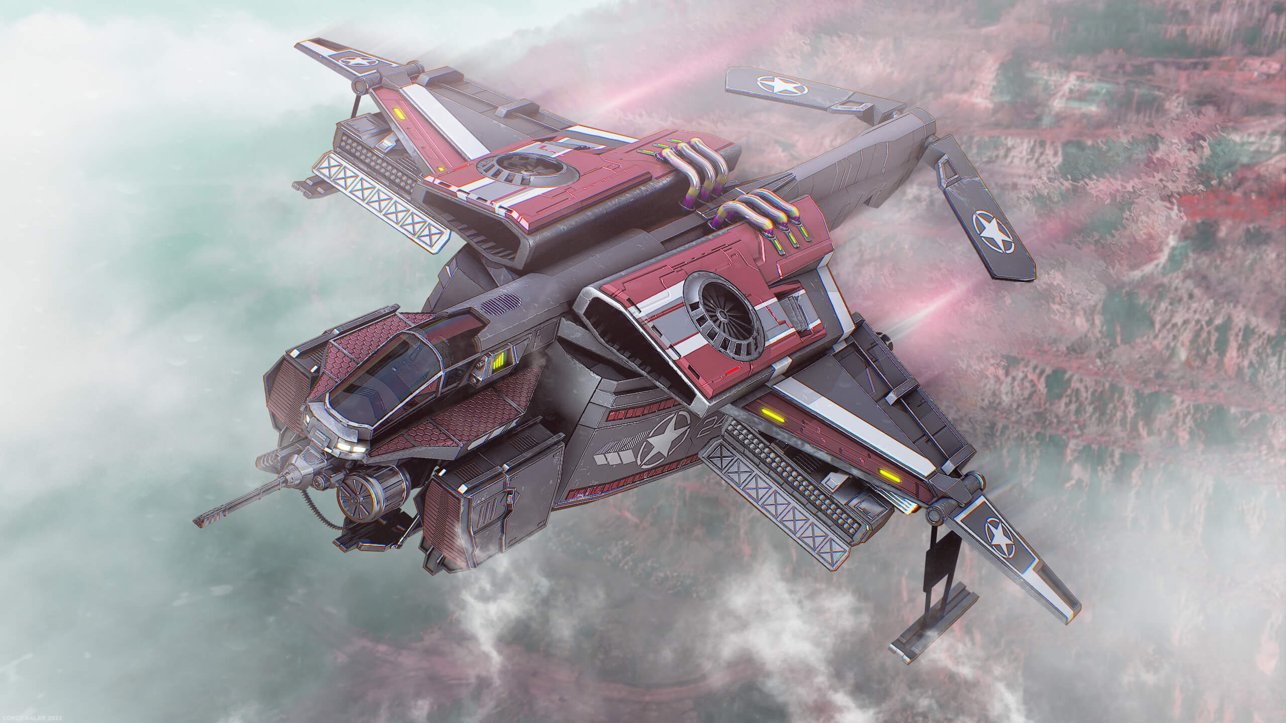 Futuristic Dropship Sci Fi Dropship 3D Model By 3dmode
