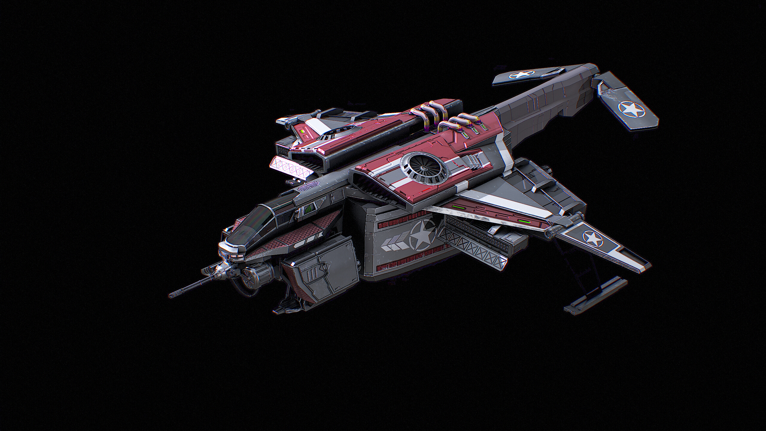 Sci-Fi Dropship PBR Game Ready 3D Model by Locus Models