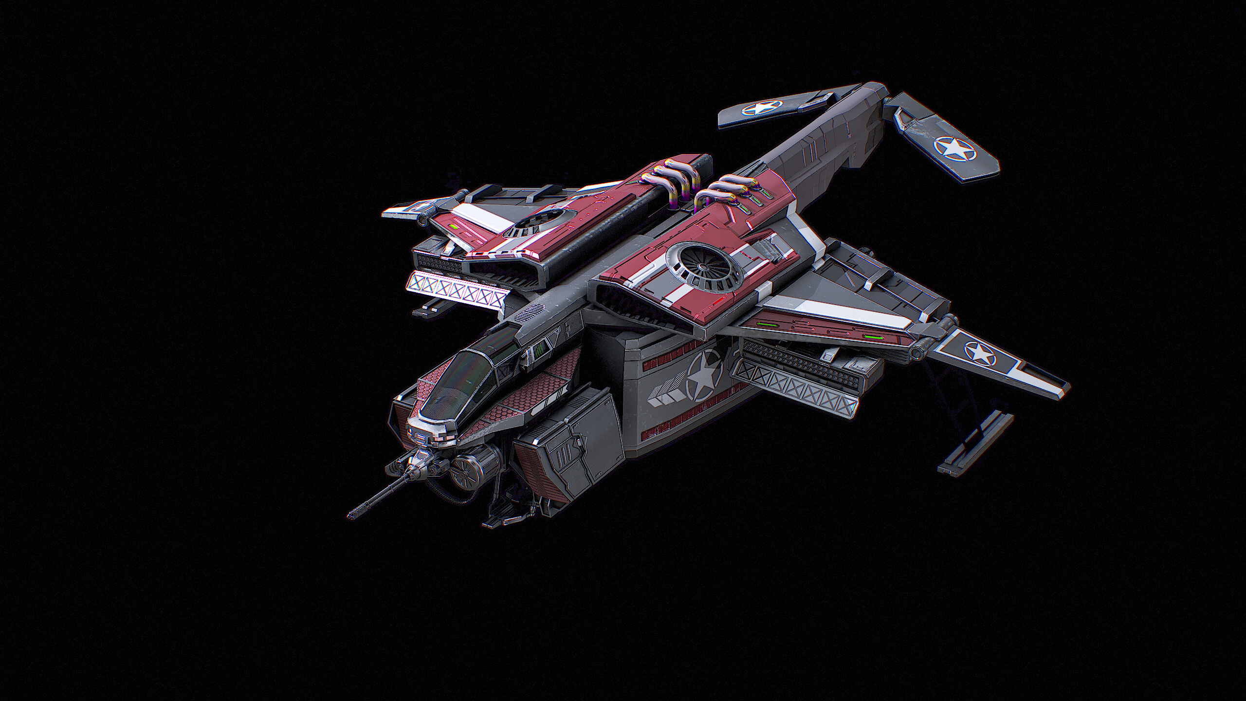 Sci-Fi Dropship PBR Game Ready 3D Model by Locus Models