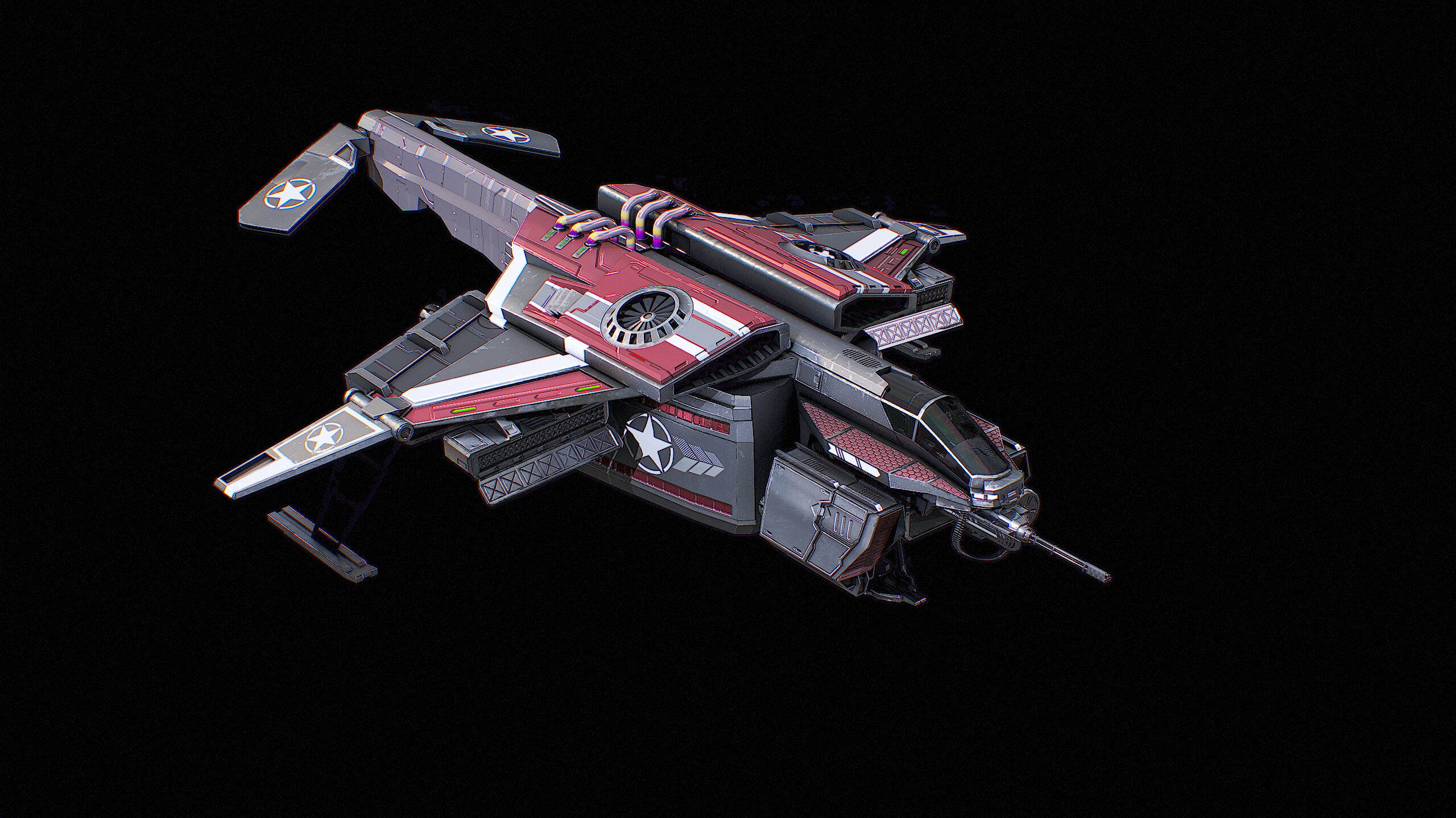 Sci-Fi Dropship PBR Game Ready 3D Model by Locus Models