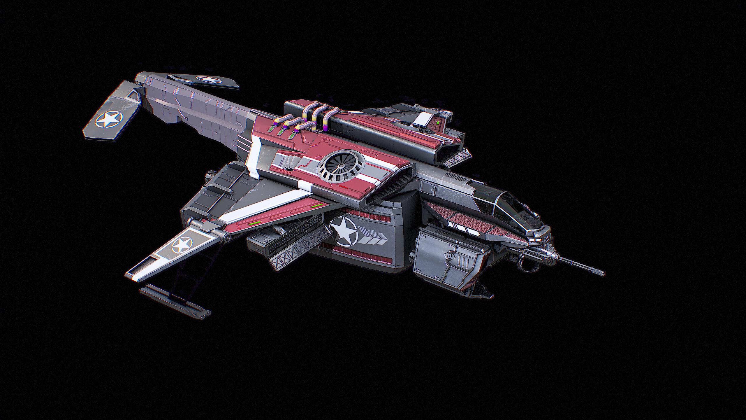 Sci-Fi Dropship PBR Game Ready 3D Model by Locus Models
