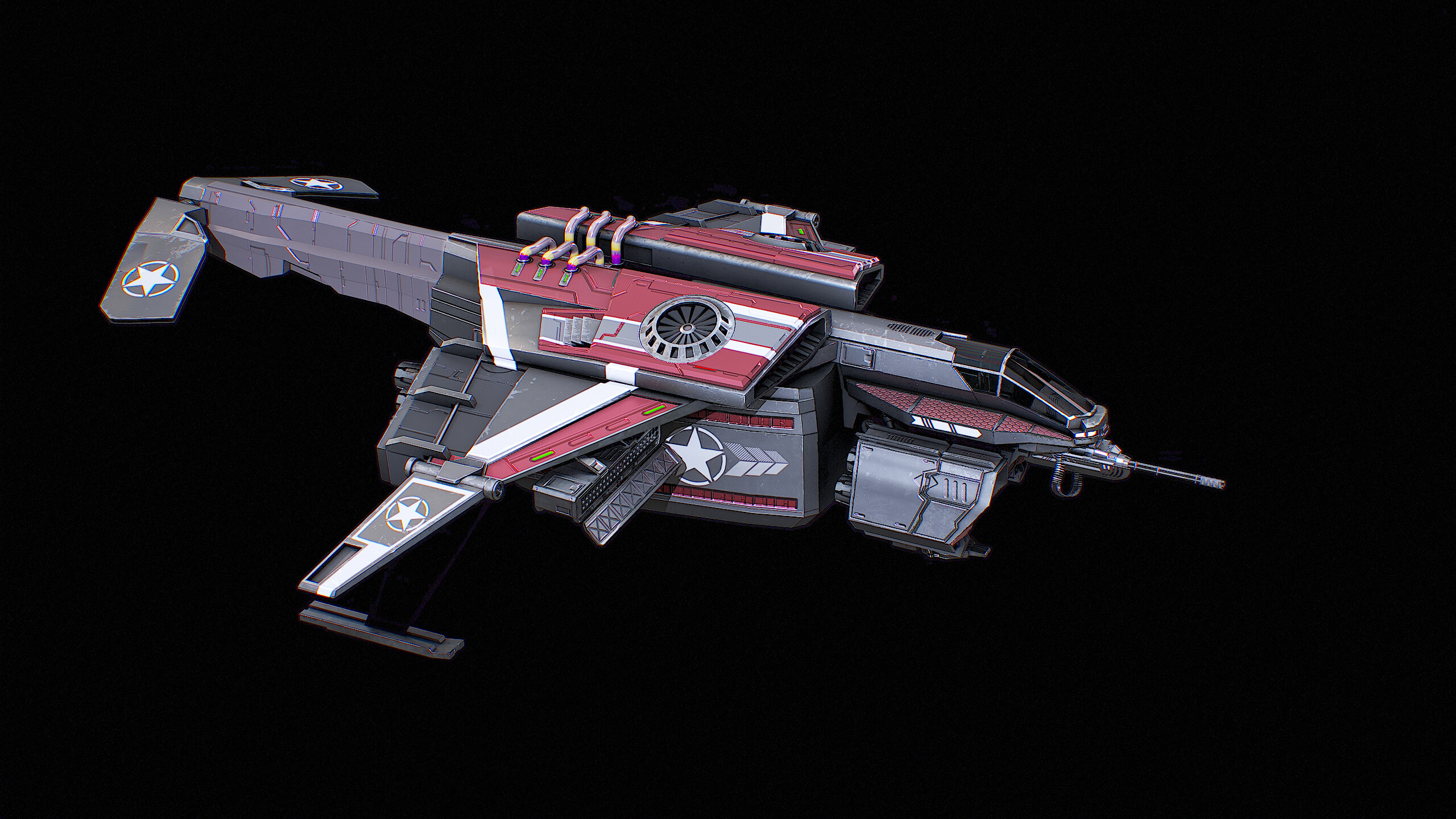 Sci-Fi Dropship PBR Game Ready 3D Model by Locus Models