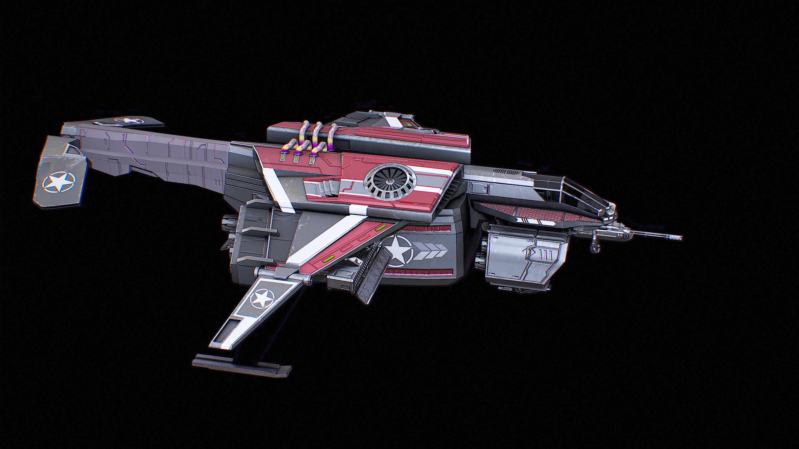Sci-Fi Dropship PBR Game Ready 3D Model by Locus Models