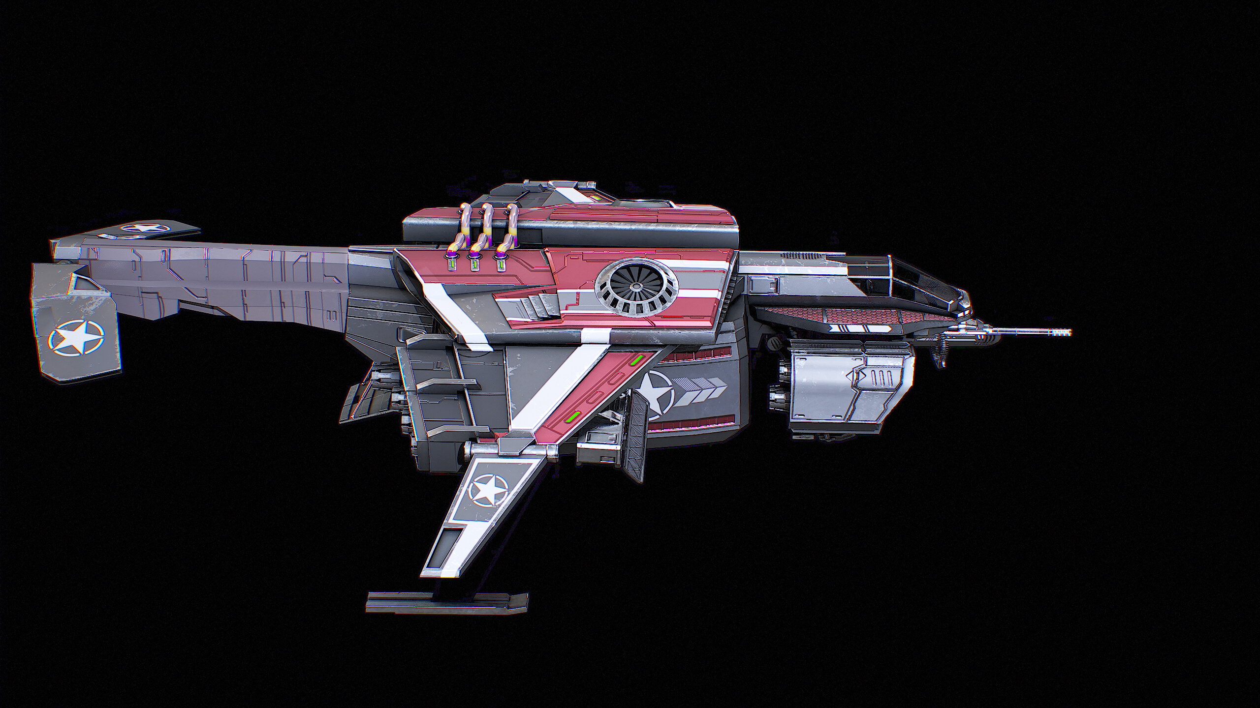 Sci-Fi Dropship PBR Game Ready 3D Model by Locus Models