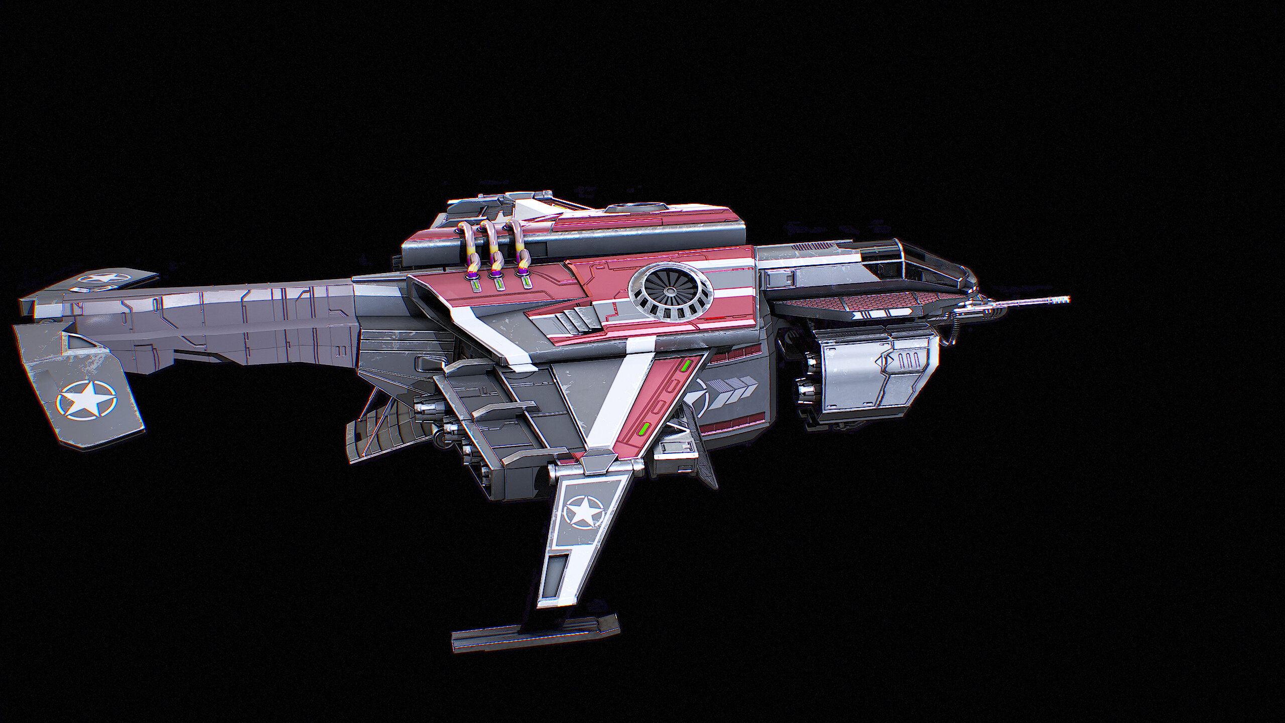 Sci-Fi Dropship PBR Game Ready 3D Model by Locus Models