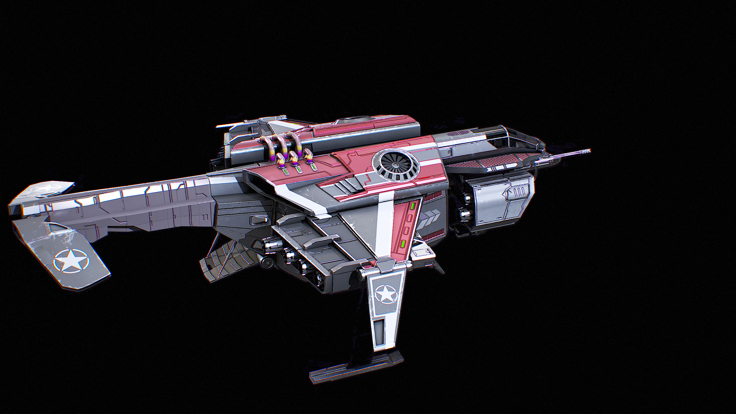 Sci-Fi Dropship PBR Game Ready 3D Model by Locus Models