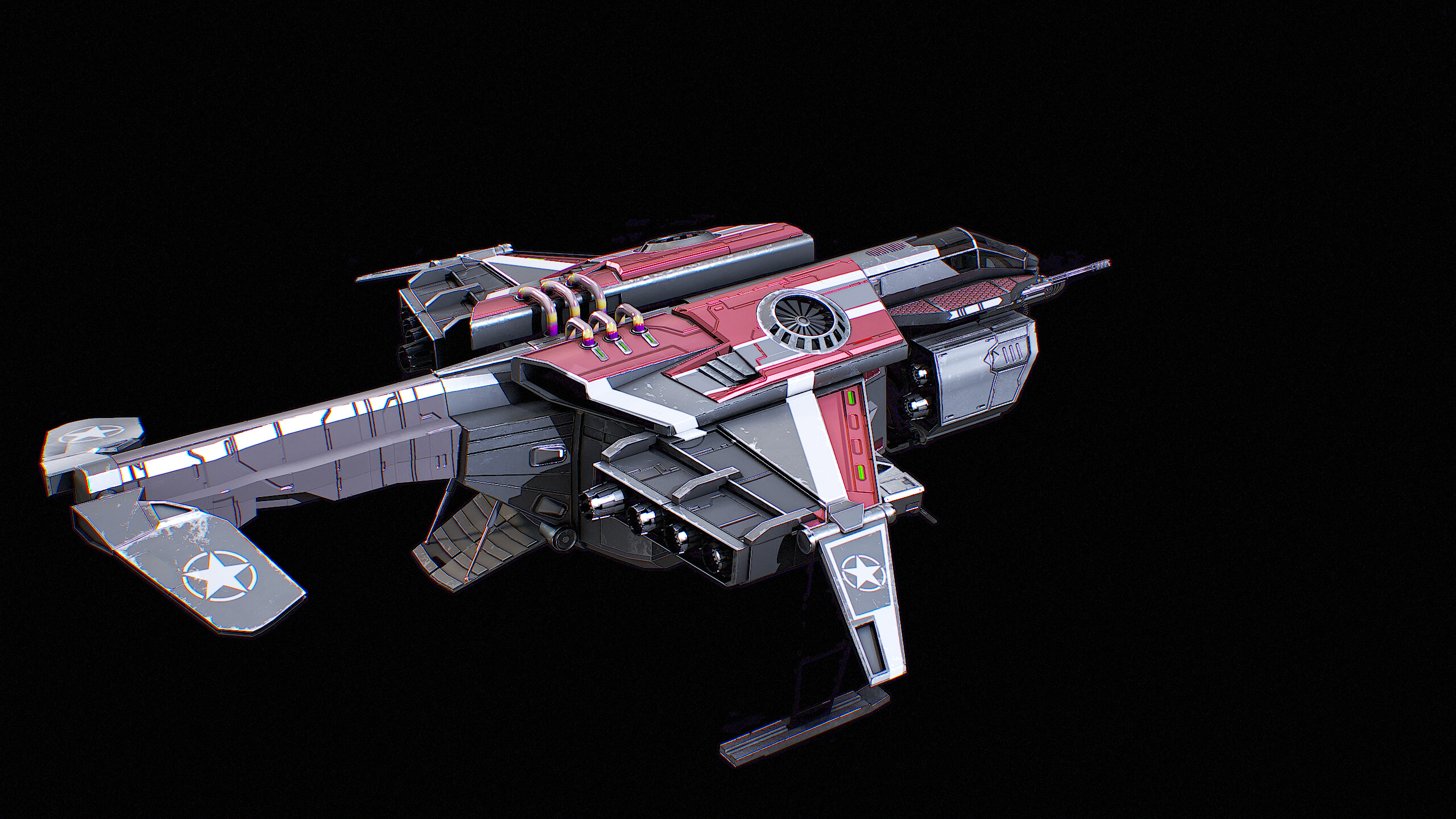 Sci-Fi Dropship PBR Game Ready 3D Model by Locus Models