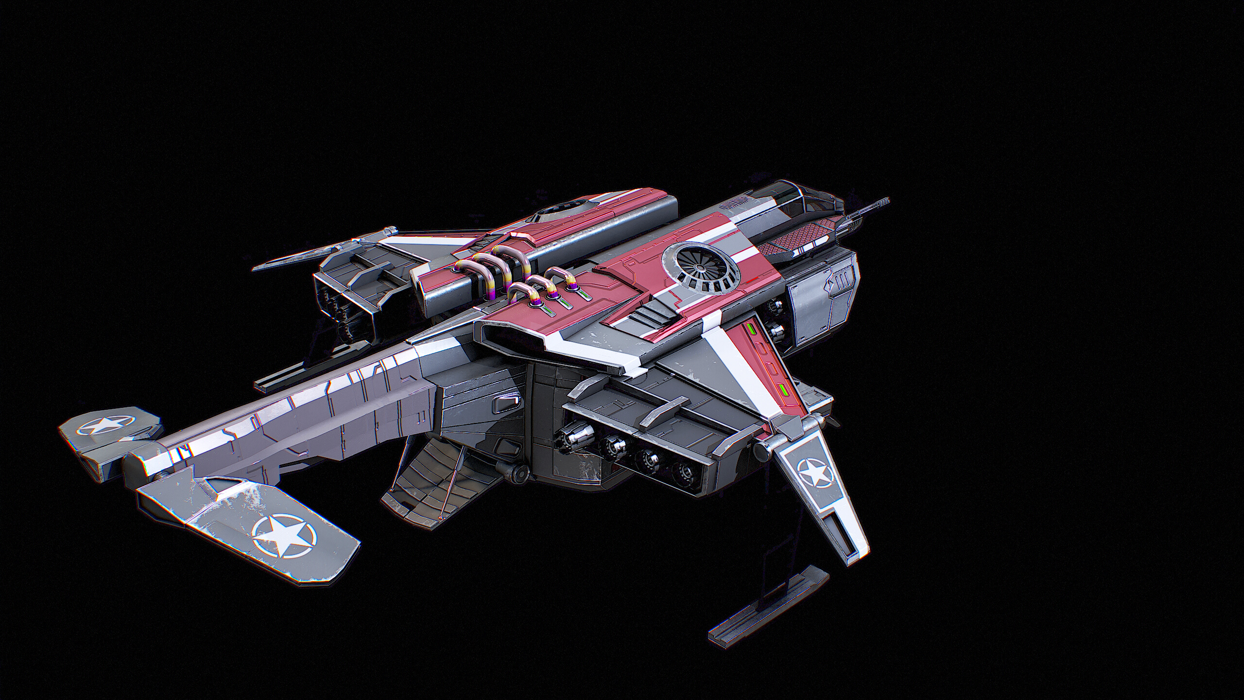 Sci-Fi Dropship PBR Game Ready 3D Model by Locus Models