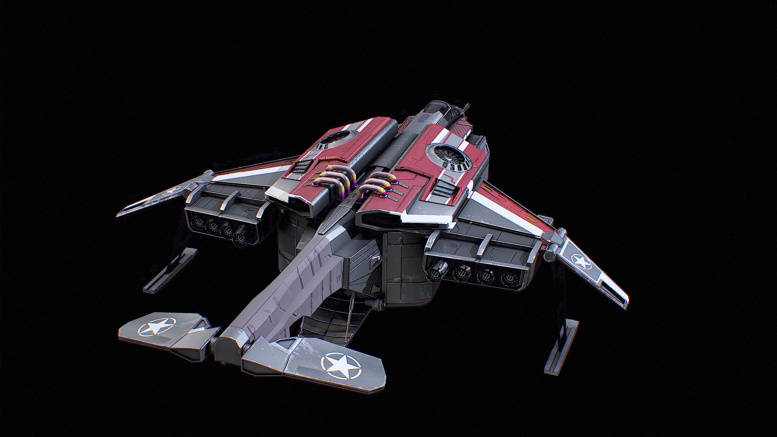 Sci-Fi Dropship PBR Game Ready 3D Model by Locus Models