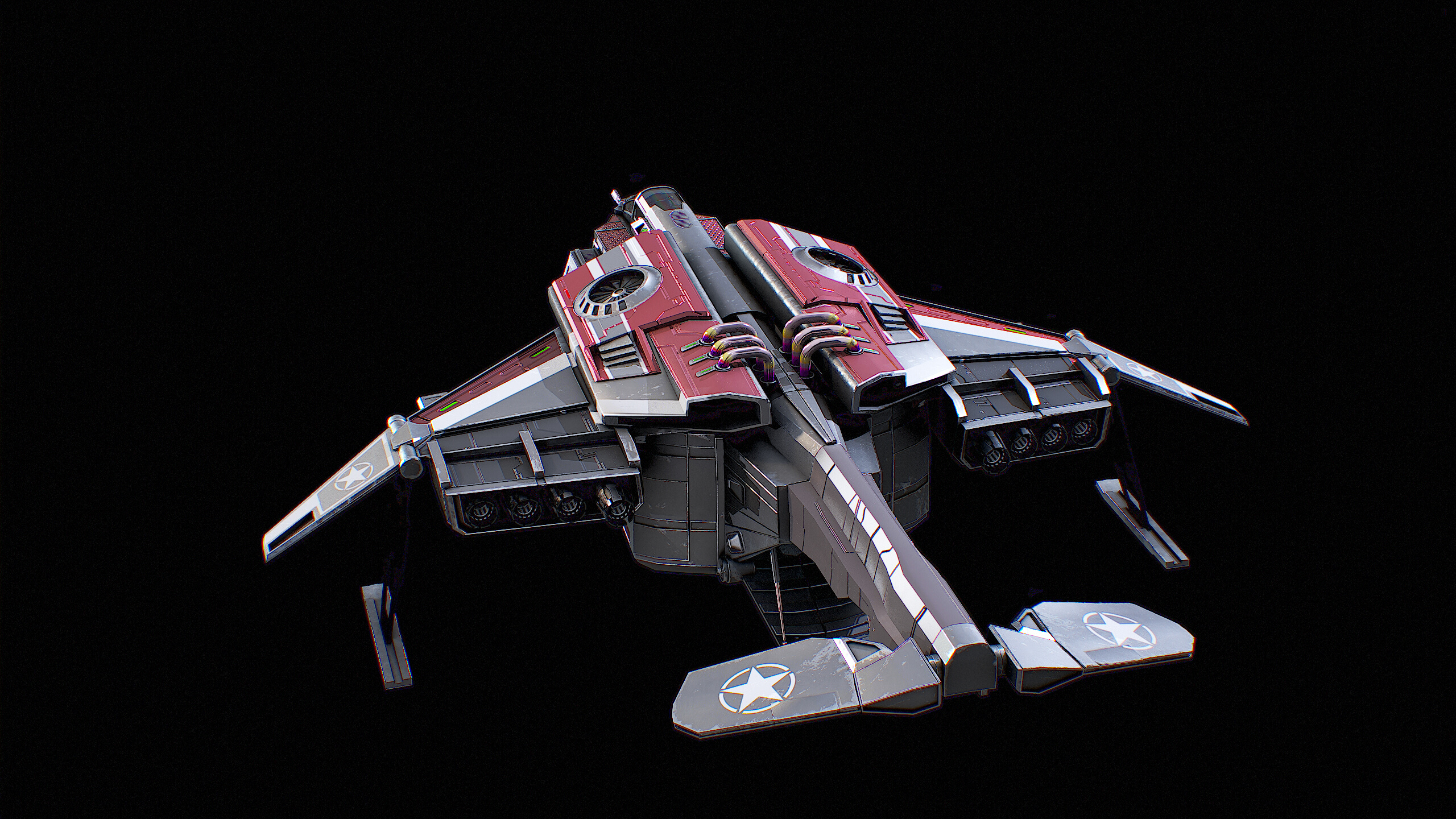 Sci-Fi Dropship PBR Game Ready 3D Model by Locus Models