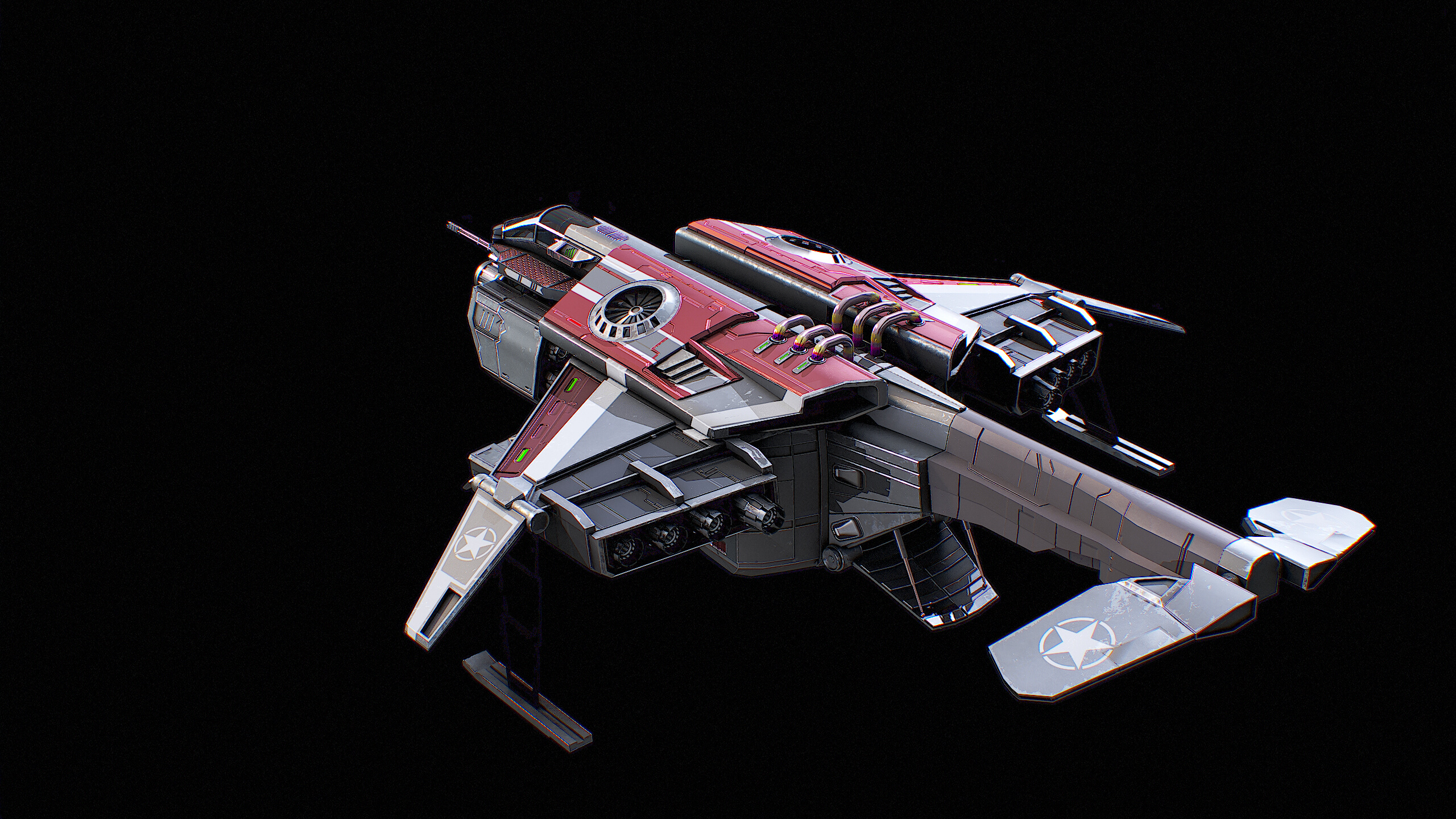 Sci-Fi Dropship PBR Game Ready 3D Model by Locus Models
