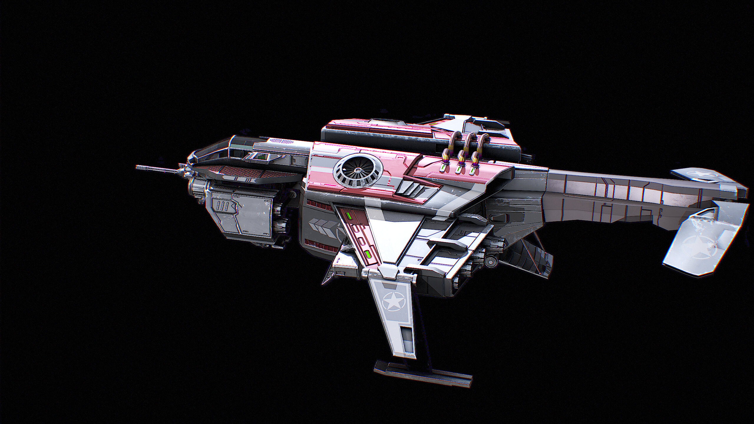 Sci-Fi Dropship PBR Game Ready 3D Model by Locus Models