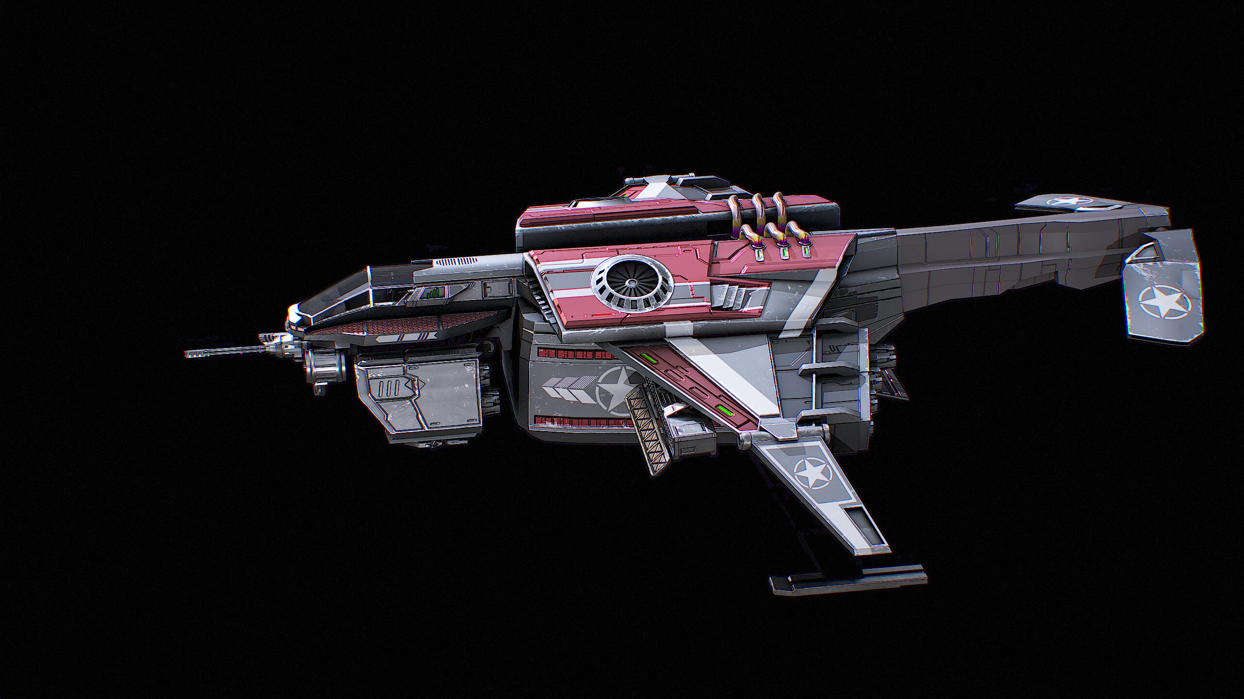 Sci-Fi Dropship PBR Game Ready 3D Model by Locus Models