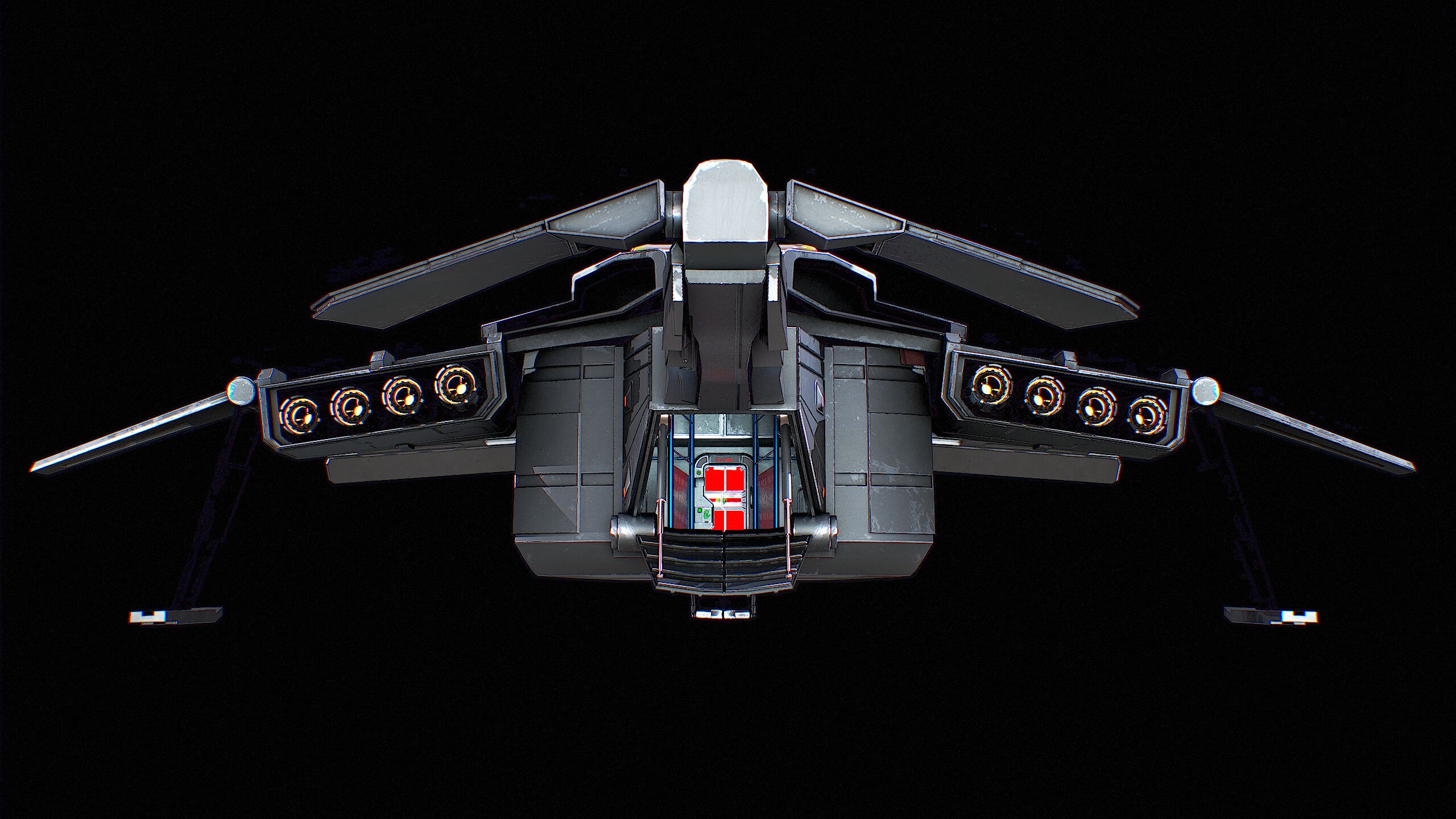 Sci-Fi Dropship PBR Game Ready 3D Model by Locus Models