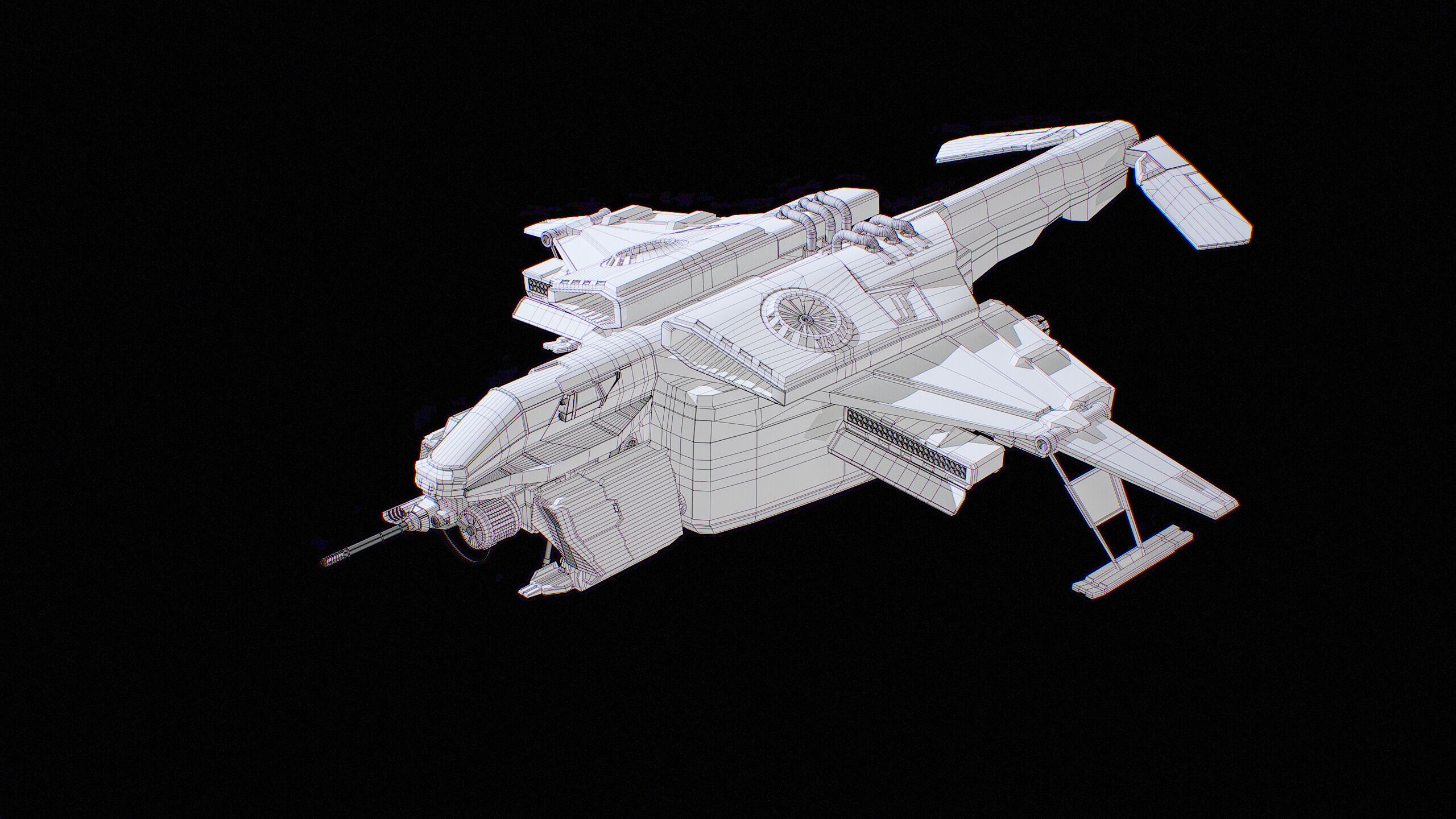 Sci-Fi Dropship PBR Game Ready 3D Model by Locus Models