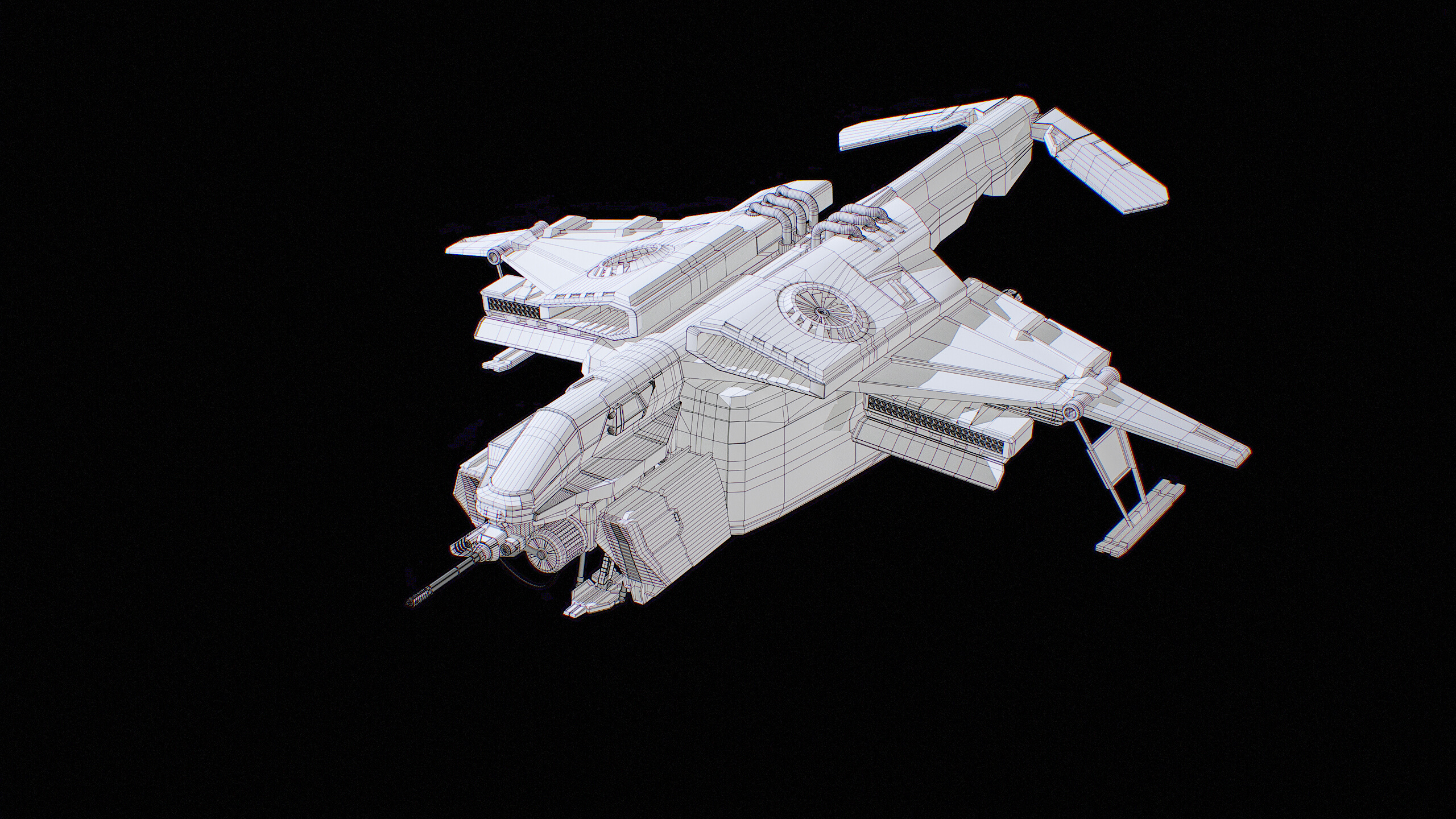 Sci-Fi Dropship PBR Game Ready 3D Model by Locus Models