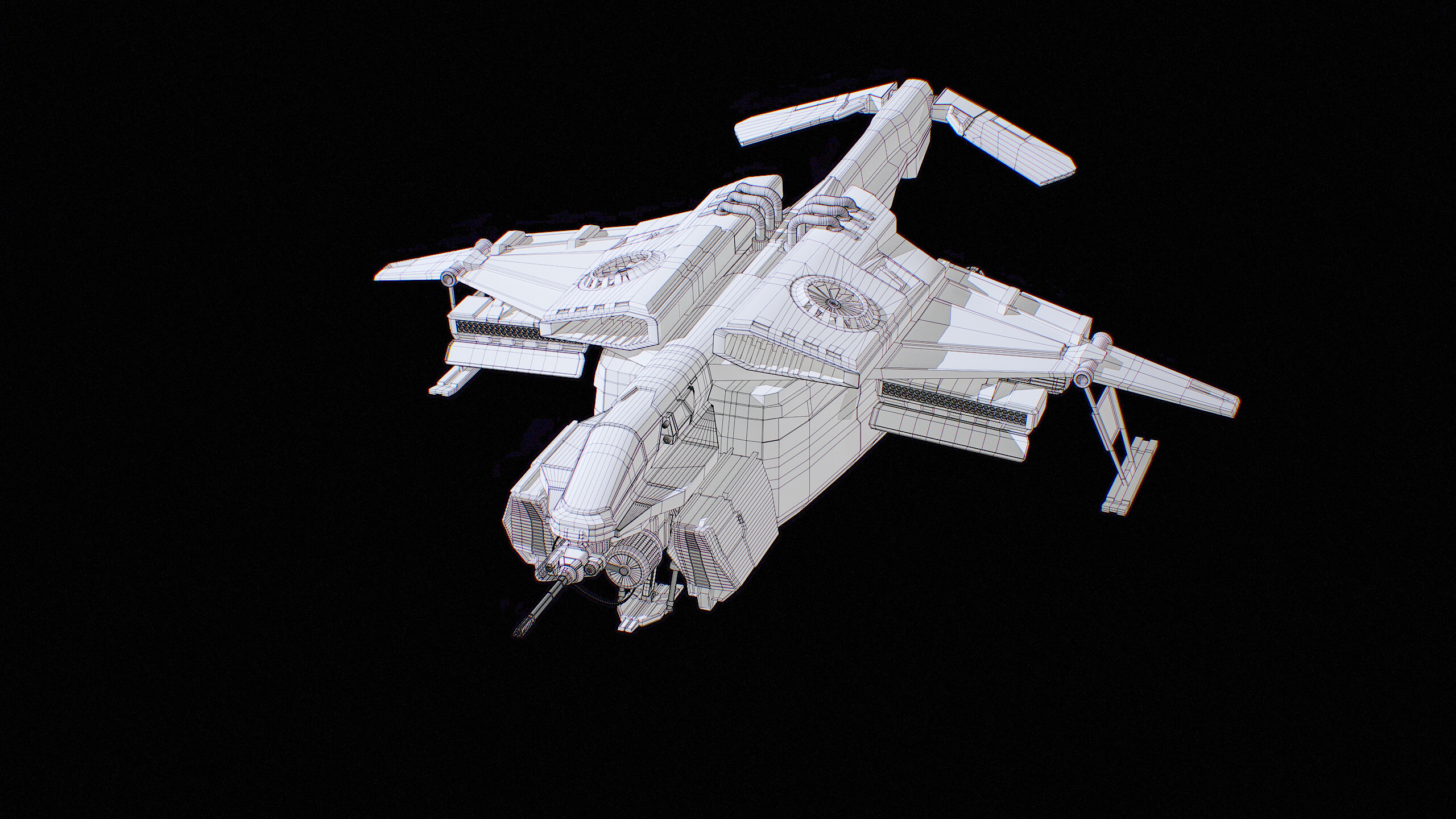 Sci-Fi Dropship PBR Game Ready 3D Model by Locus Models
