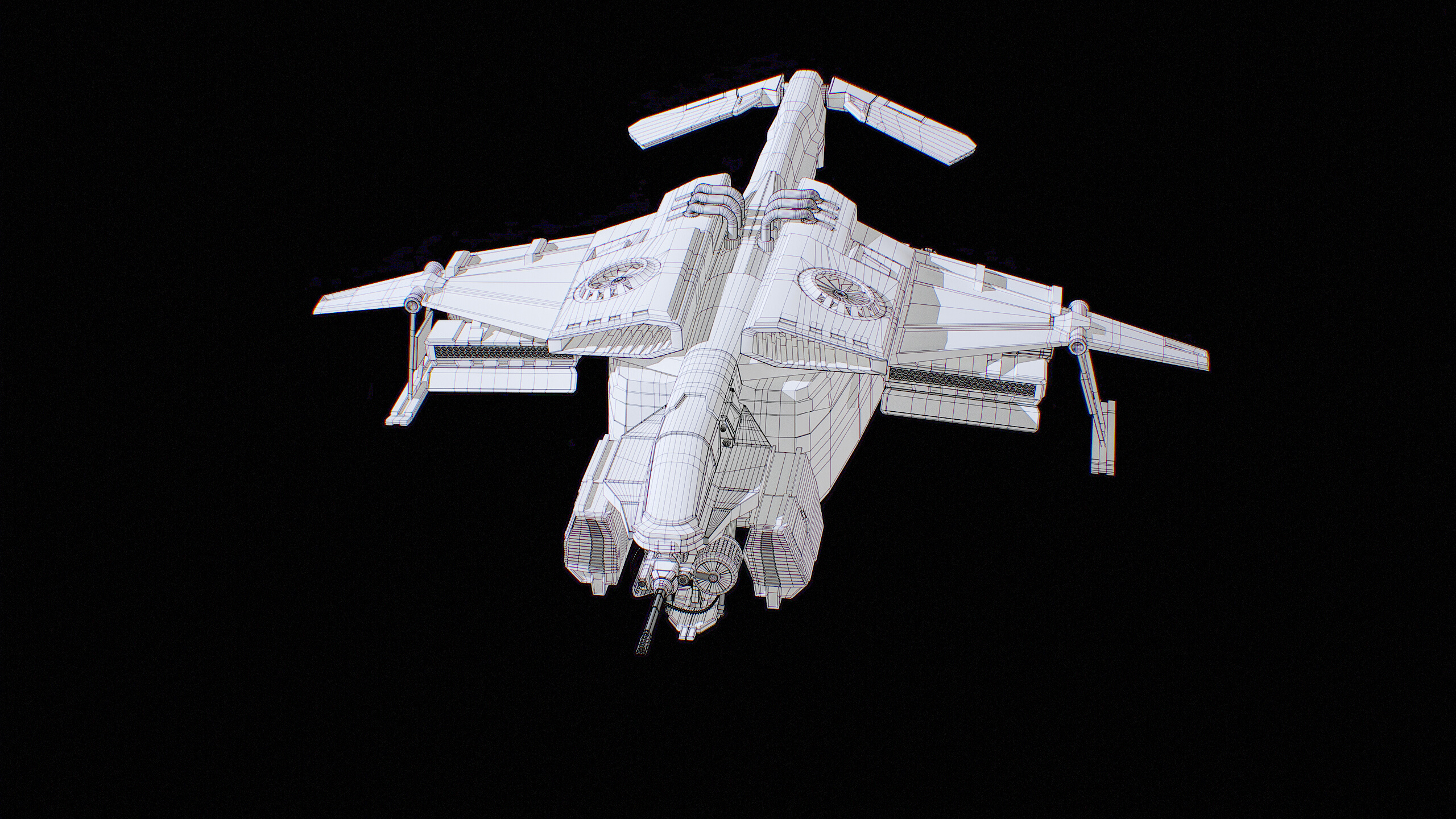 Sci-Fi Dropship PBR Game Ready 3D Model by Locus Models