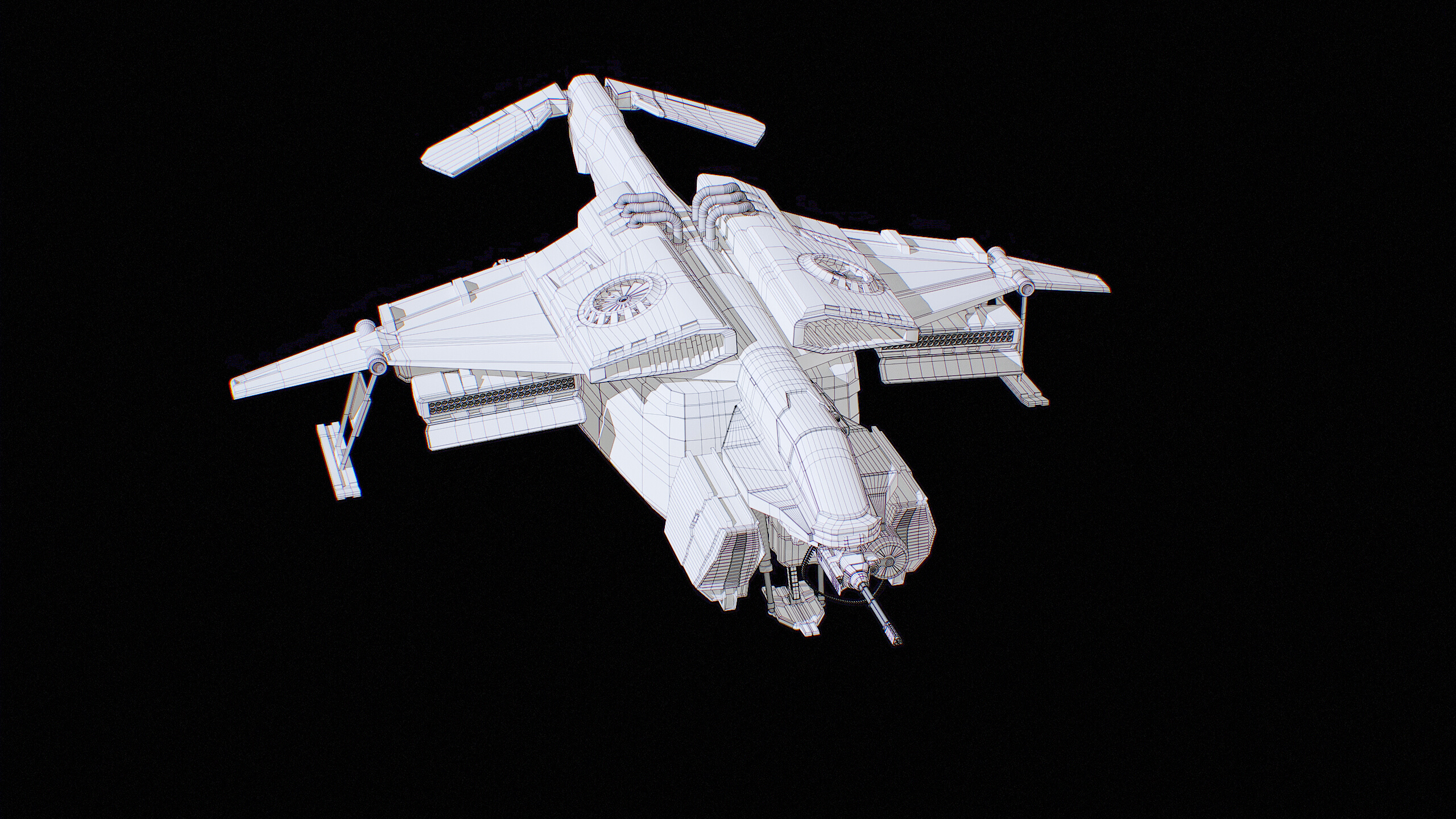 Sci-Fi Dropship PBR Game Ready 3D Model by Locus Models