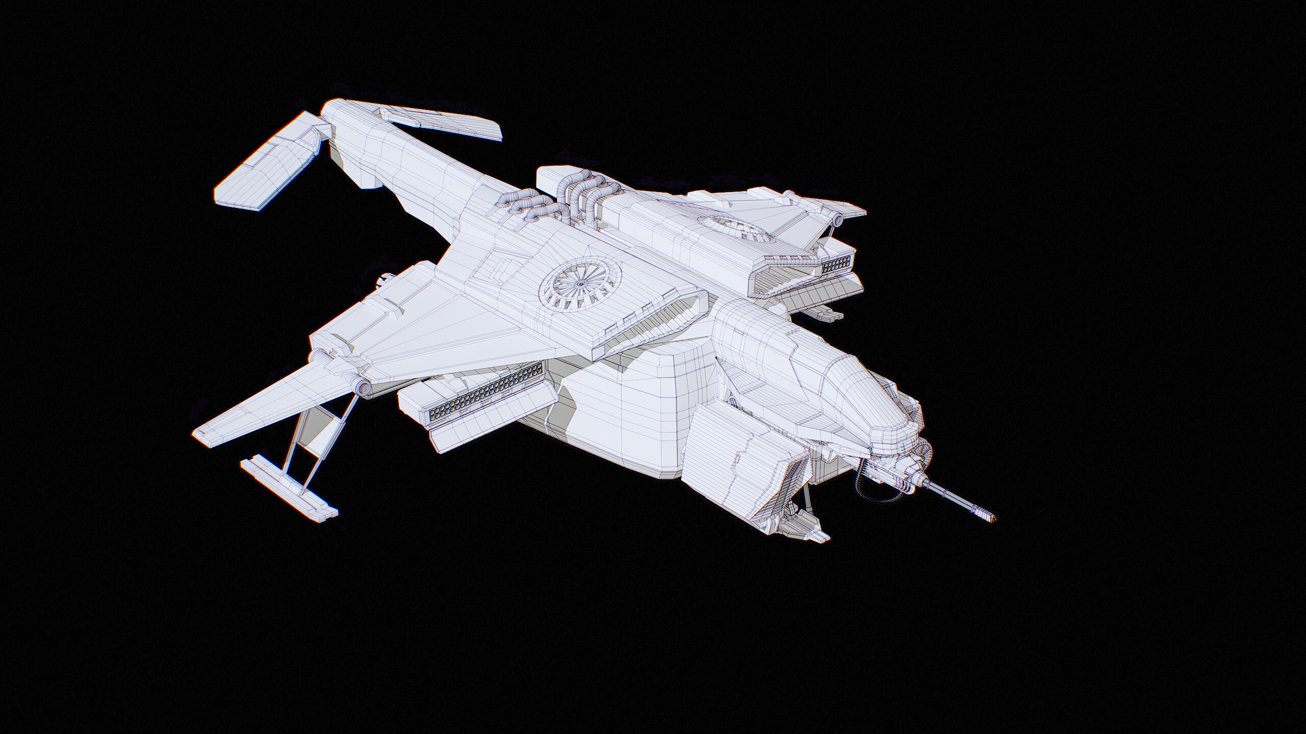 Sci-Fi Dropship PBR Game Ready 3D Model by Locus Models