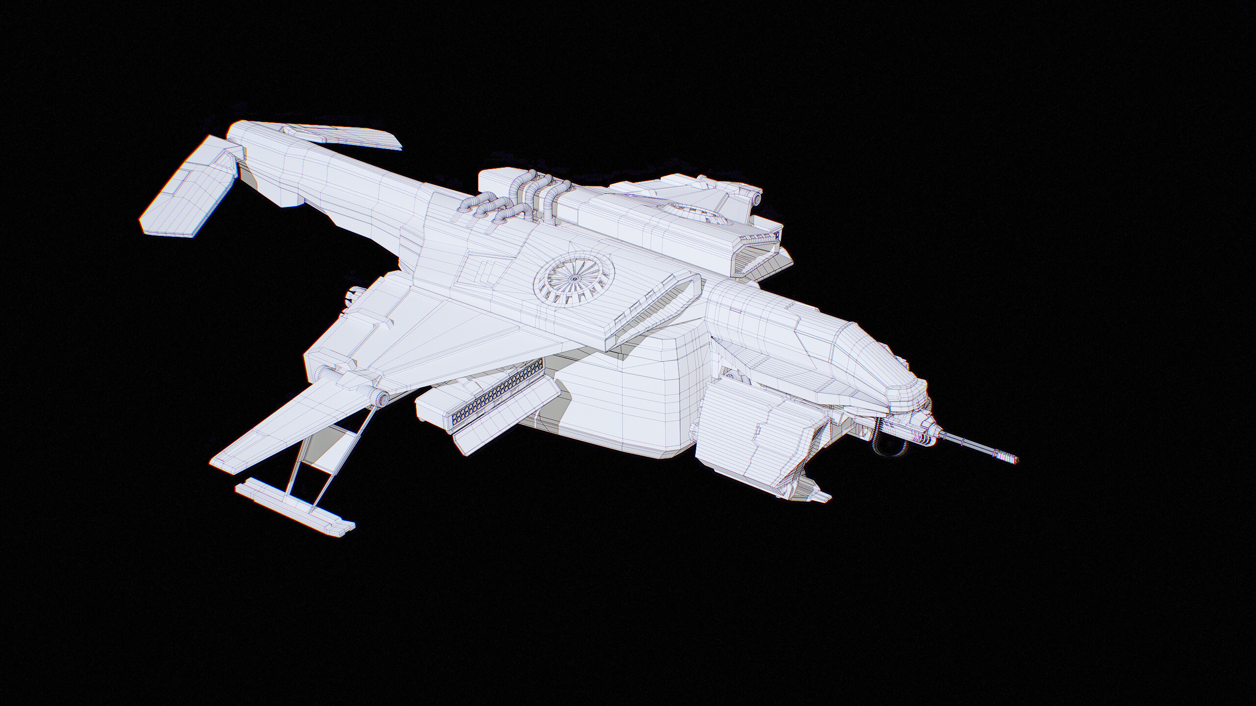 Sci-Fi Dropship PBR Game Ready 3D Model by Locus Models