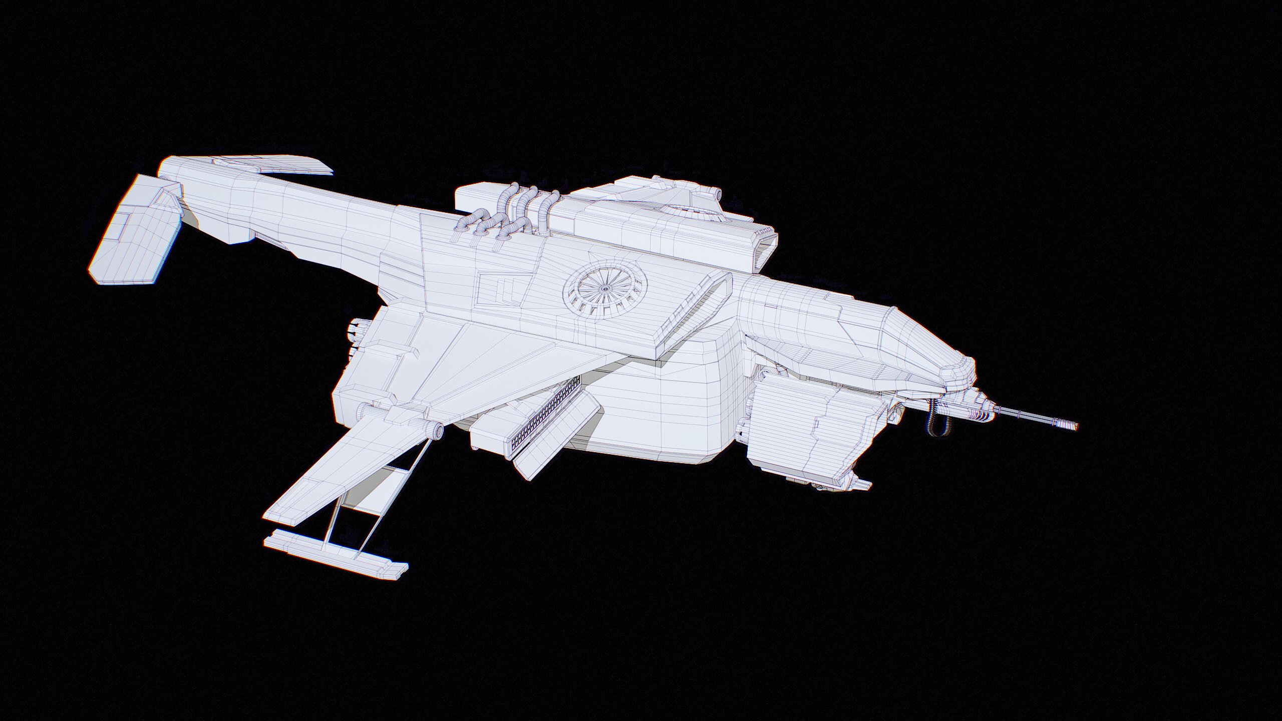 Sci-Fi Dropship PBR Game Ready 3D Model by Locus Models