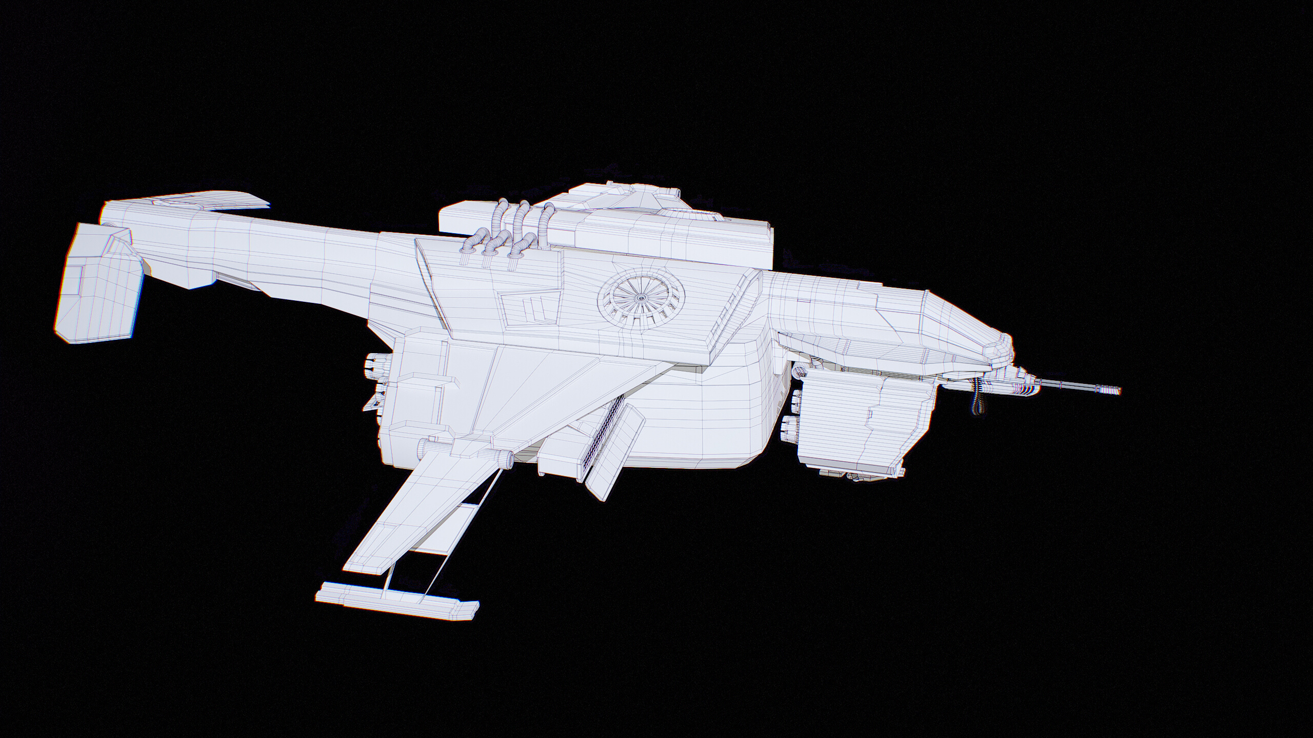 Sci-Fi Dropship PBR Game Ready 3D Model by Locus Models