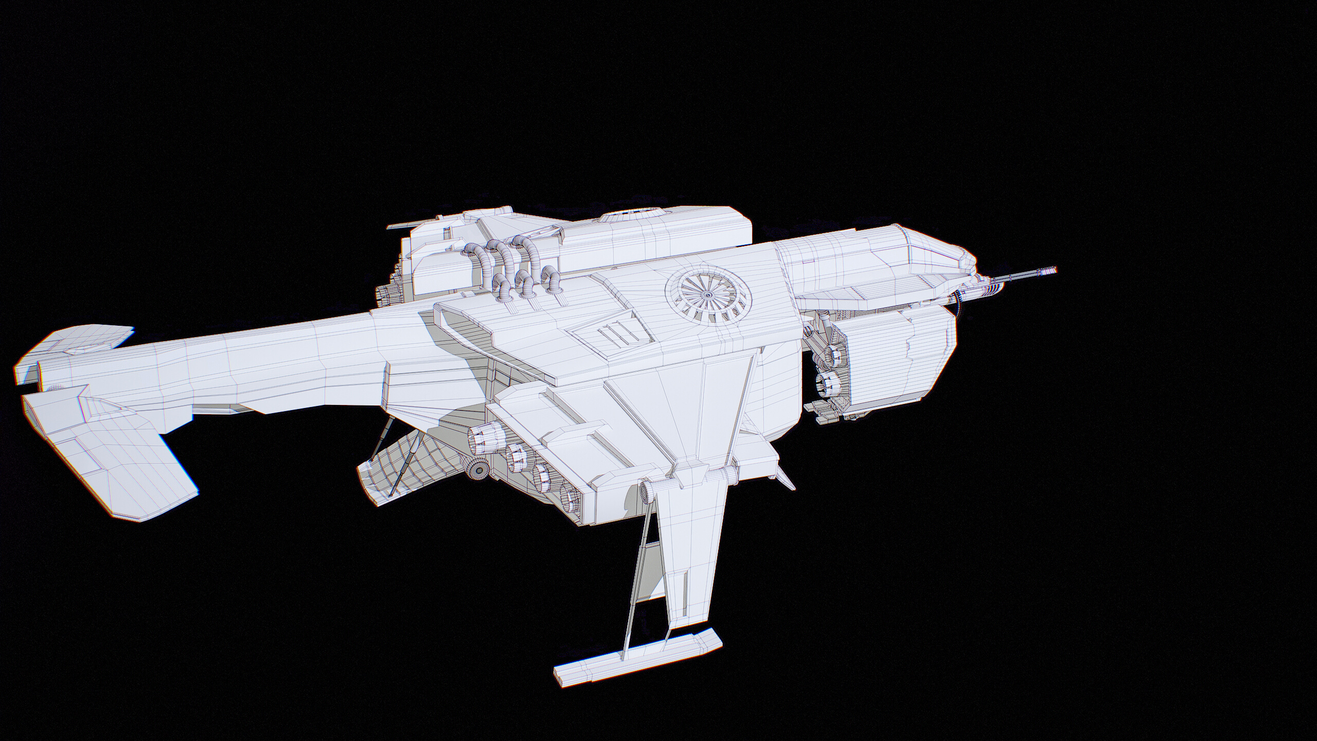 Sci-Fi Dropship PBR Game Ready 3D Model by Locus Models