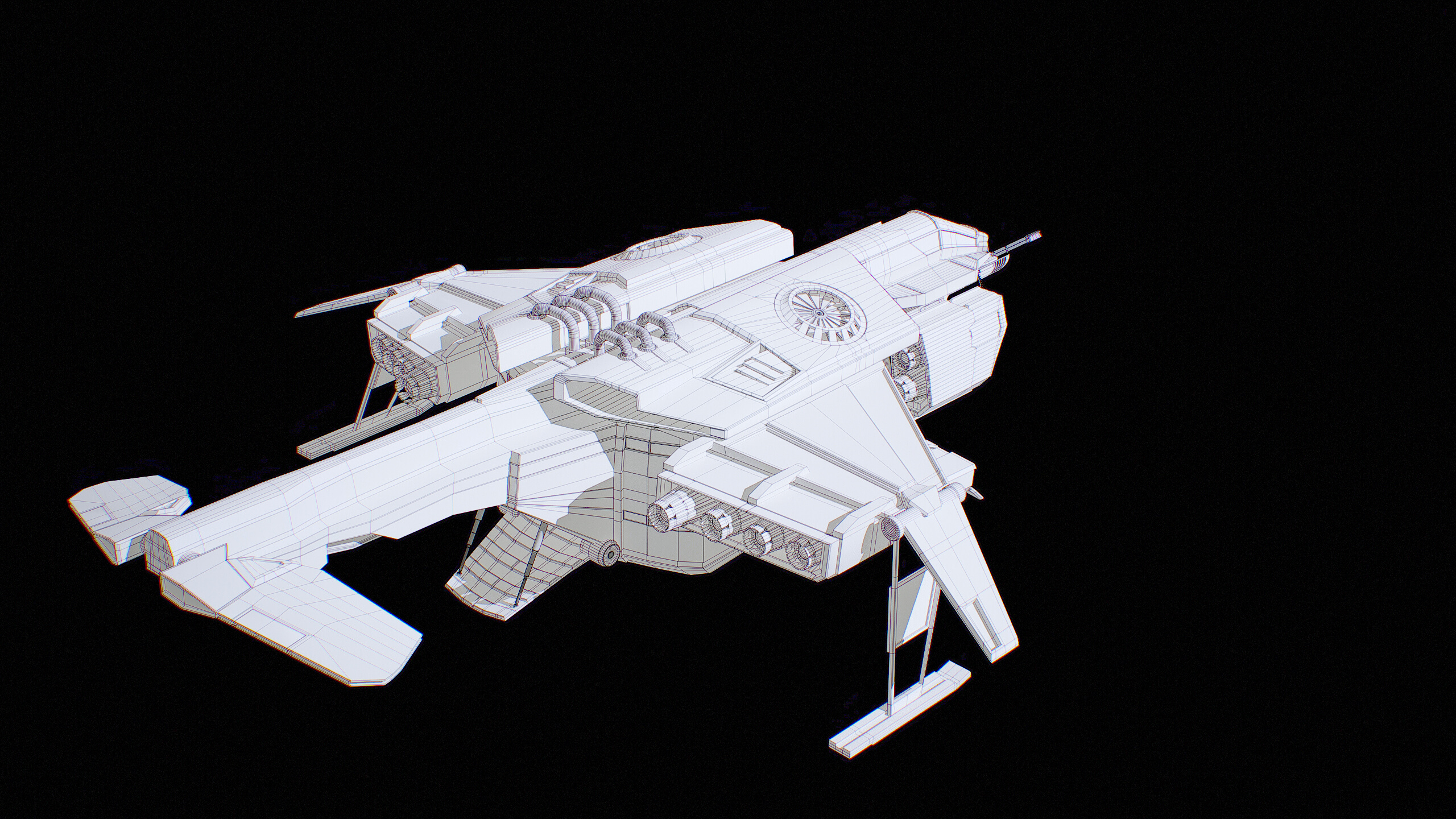 Sci-Fi Dropship PBR Game Ready 3D Model by Locus Models