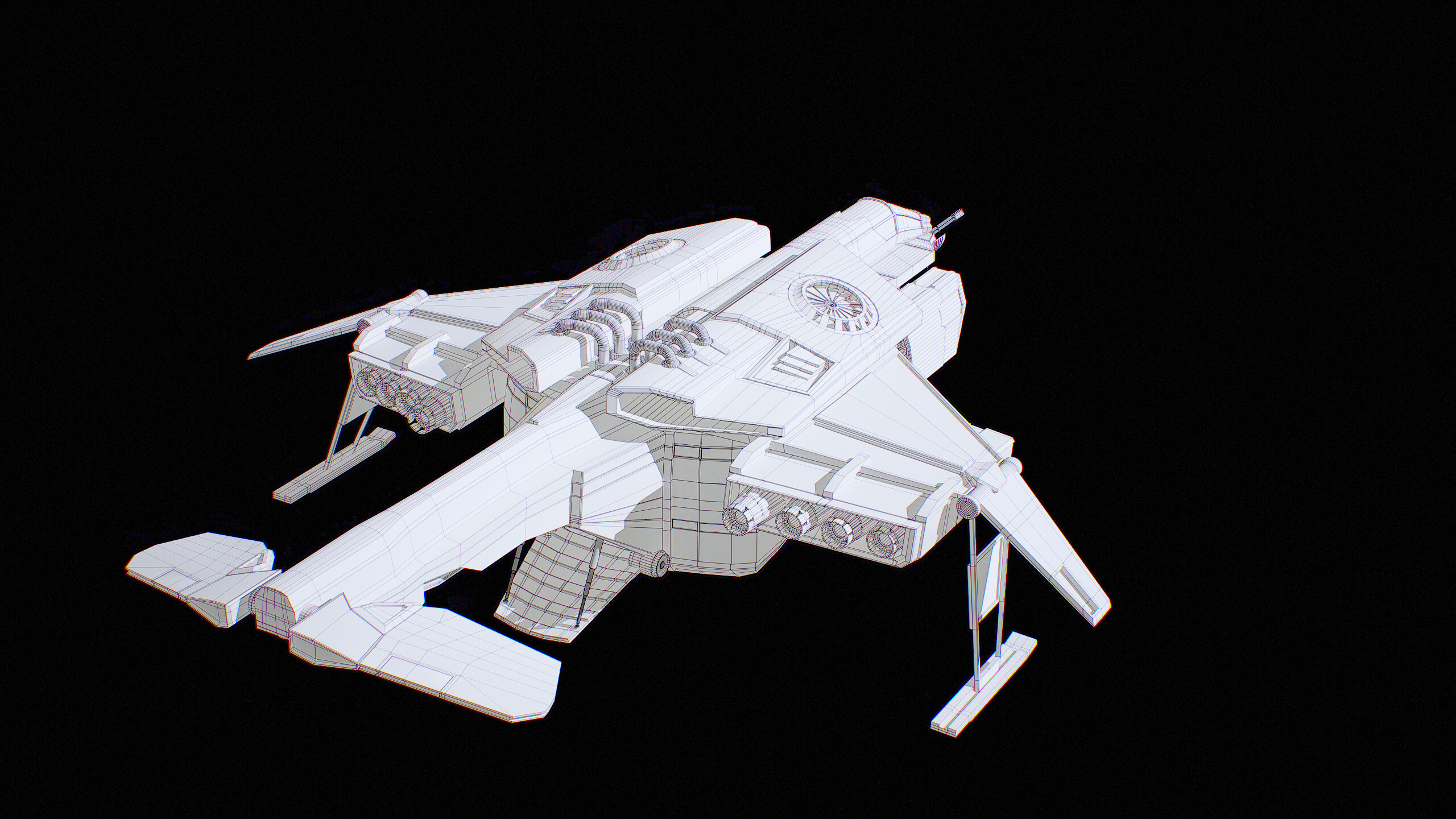 Sci-Fi Dropship PBR Game Ready 3D Model by Locus Models