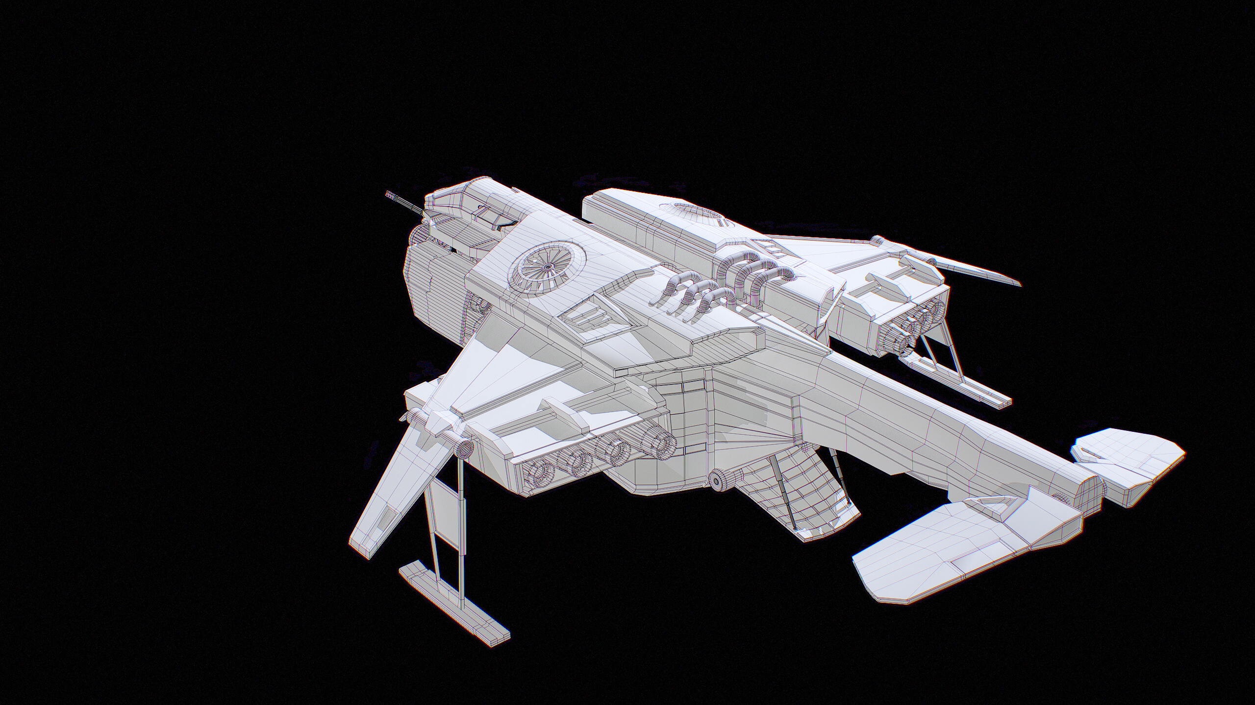 Sci-Fi Dropship PBR Game Ready 3D Model by Locus Models