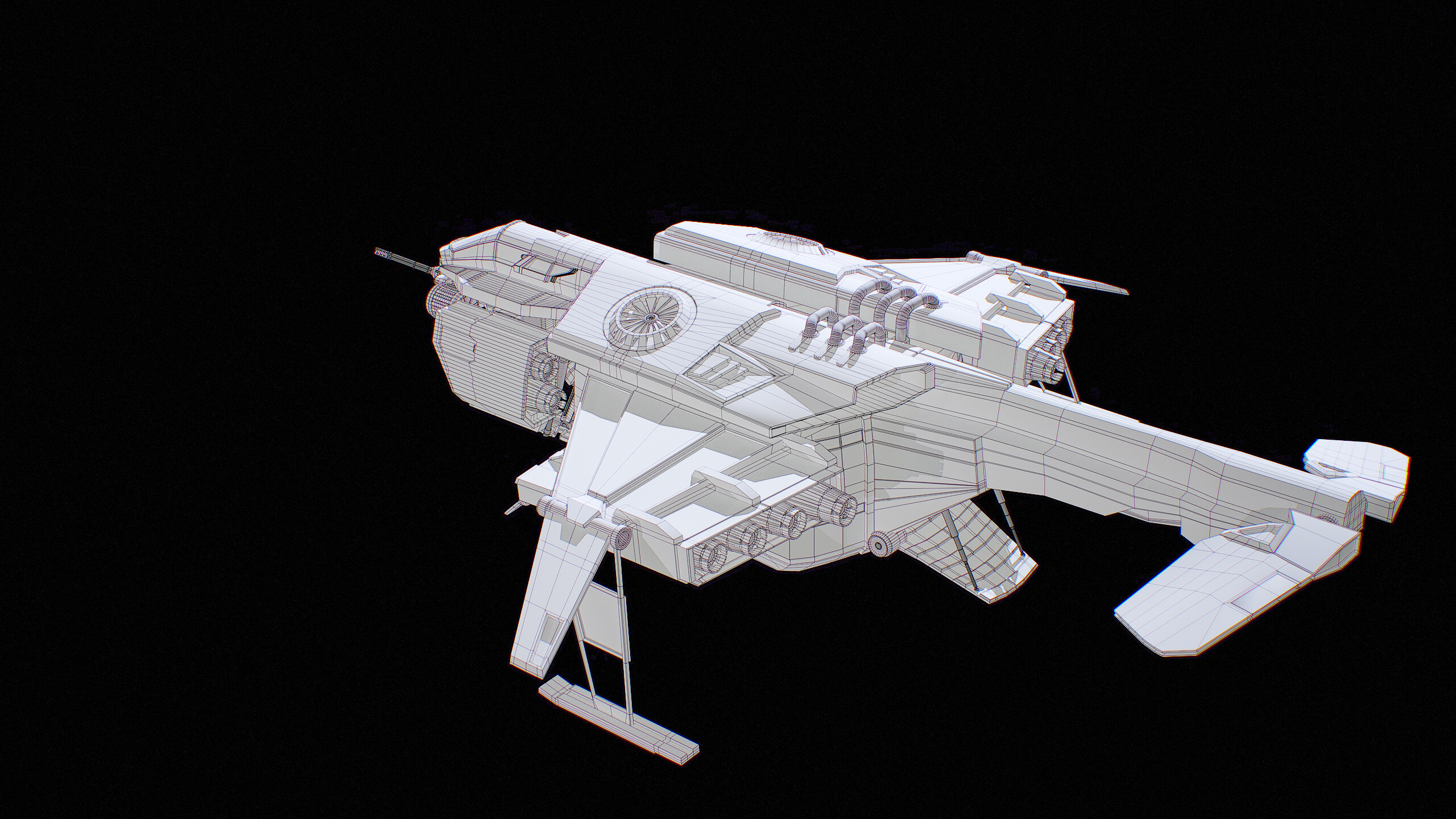 Sci-Fi Dropship PBR Game Ready 3D Model by Locus Models